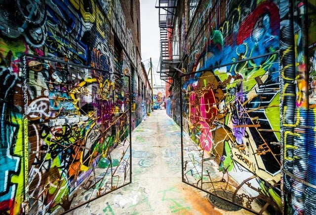 Cartoon Drawing Pattern Town Shop Booth Street Alley Banner ...