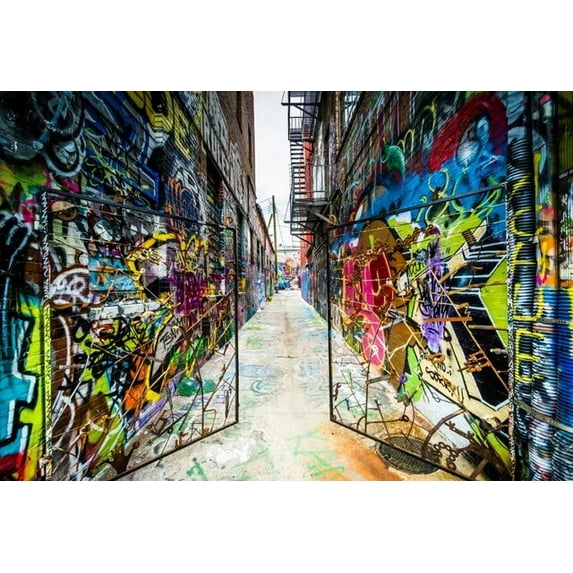 Cartoon Drawing Pattern Town Shop Booth Street Alley Banner ...