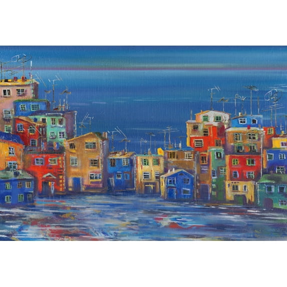 Cartoon Drawing Pattern Town Shop Booth Street Alley Banner ...