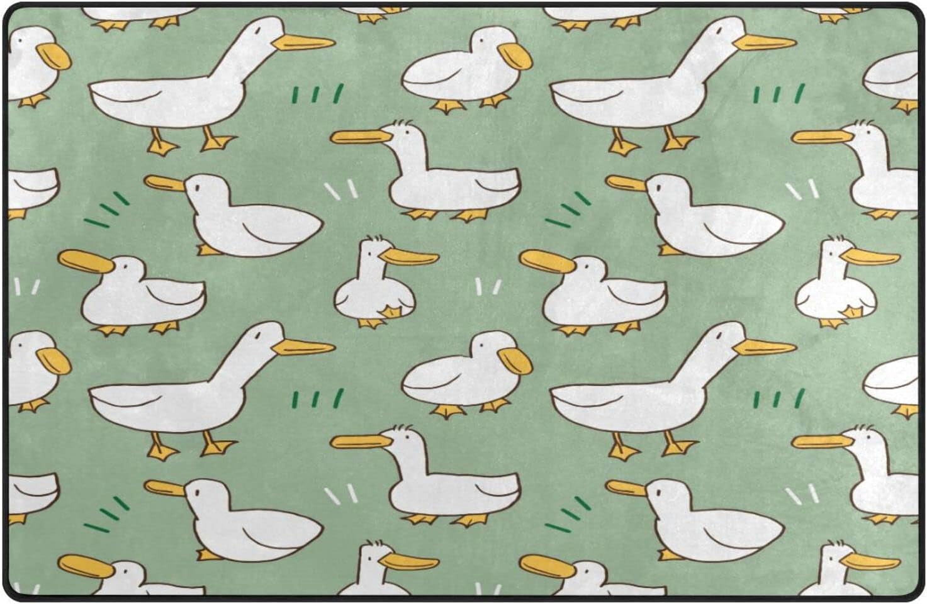Cartoon Duck Area Rugs Colorful Large Non-Slip Floor Matative Carpets ...