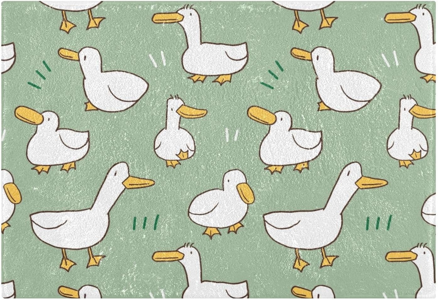 Cartoon Duck Bathroom Rug Rectangular Bath Mat Non Slip Bath Rugs ...