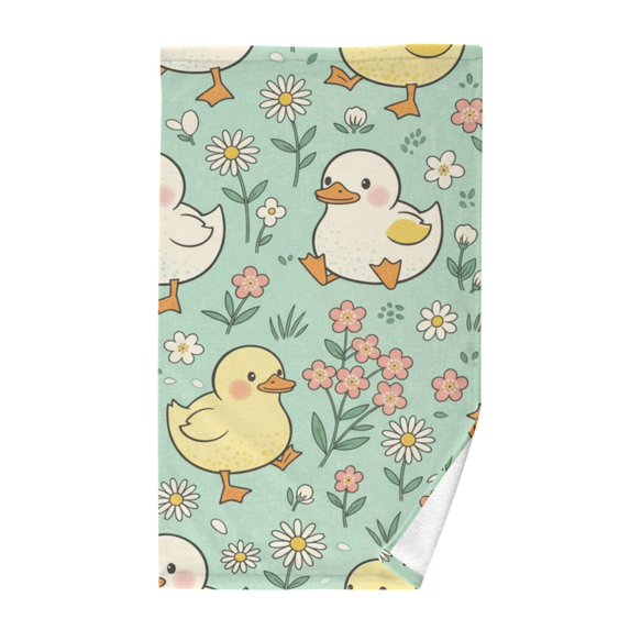 Cartoon Duck Design Bath Towel 100% Cotton Soft Thick High Absorbency ...