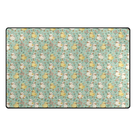 Cartoon Duck Design Memory Foam Area Rug 31"x20" Non Slip, Absorbent ...