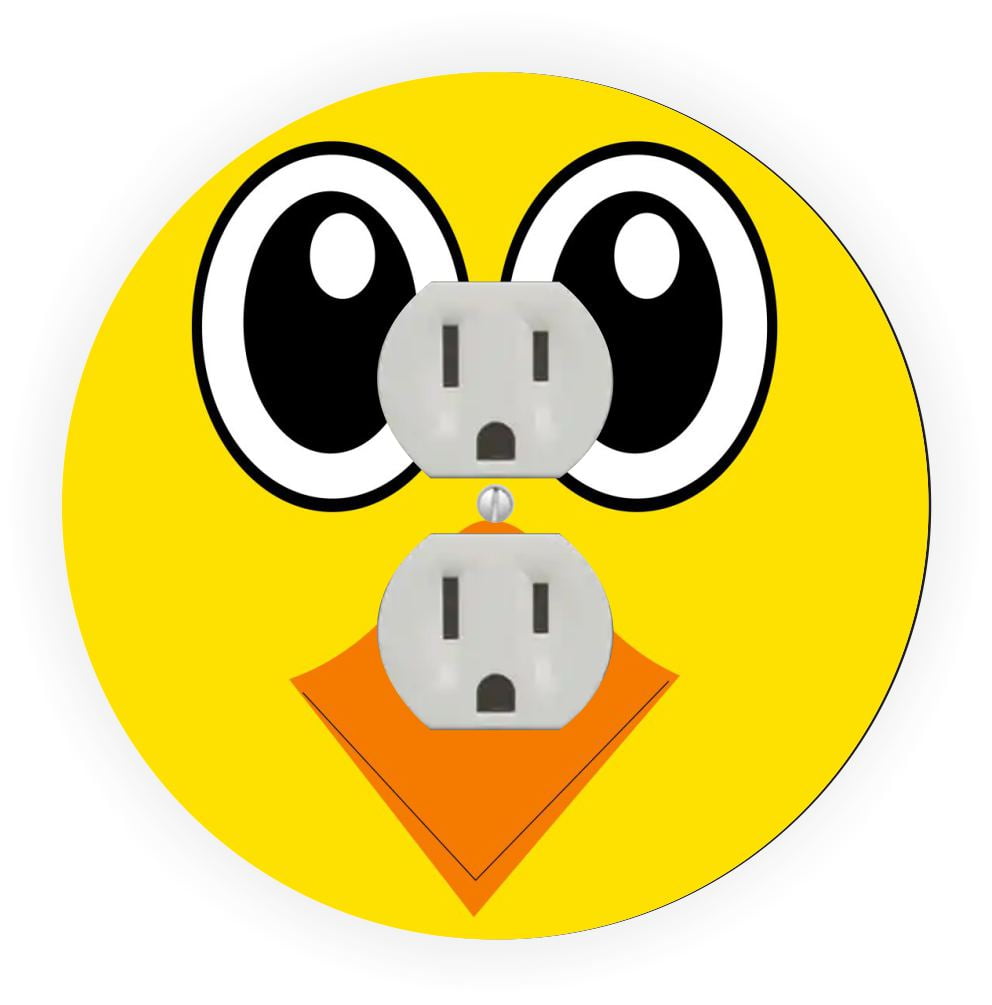 Cartoon Duck Face Design - Round Light Switch Plate Cover - Outlet ...