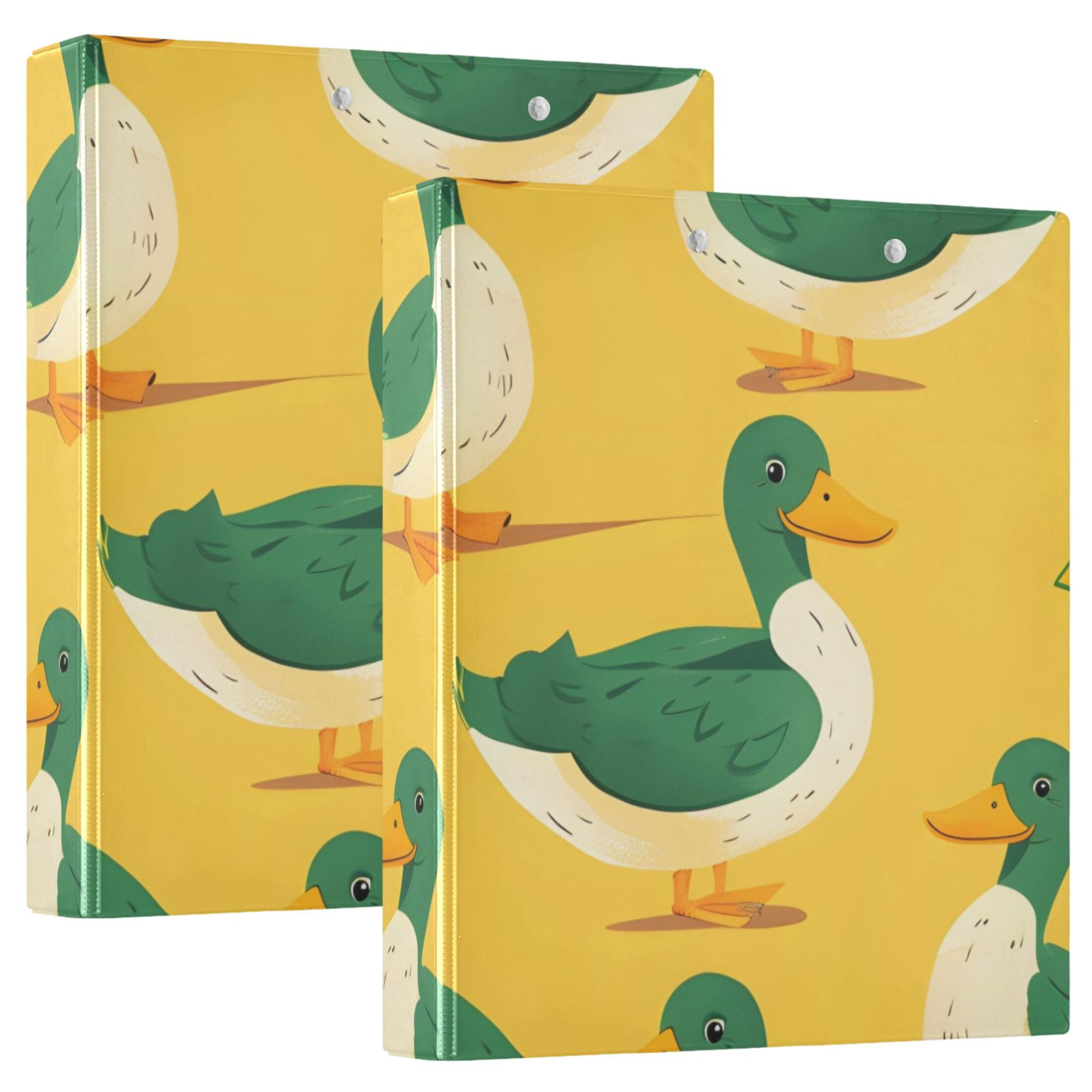Cartoon Duck Hardcover 3 Ring Binder 1.5 inch Round Rings with Interior ...