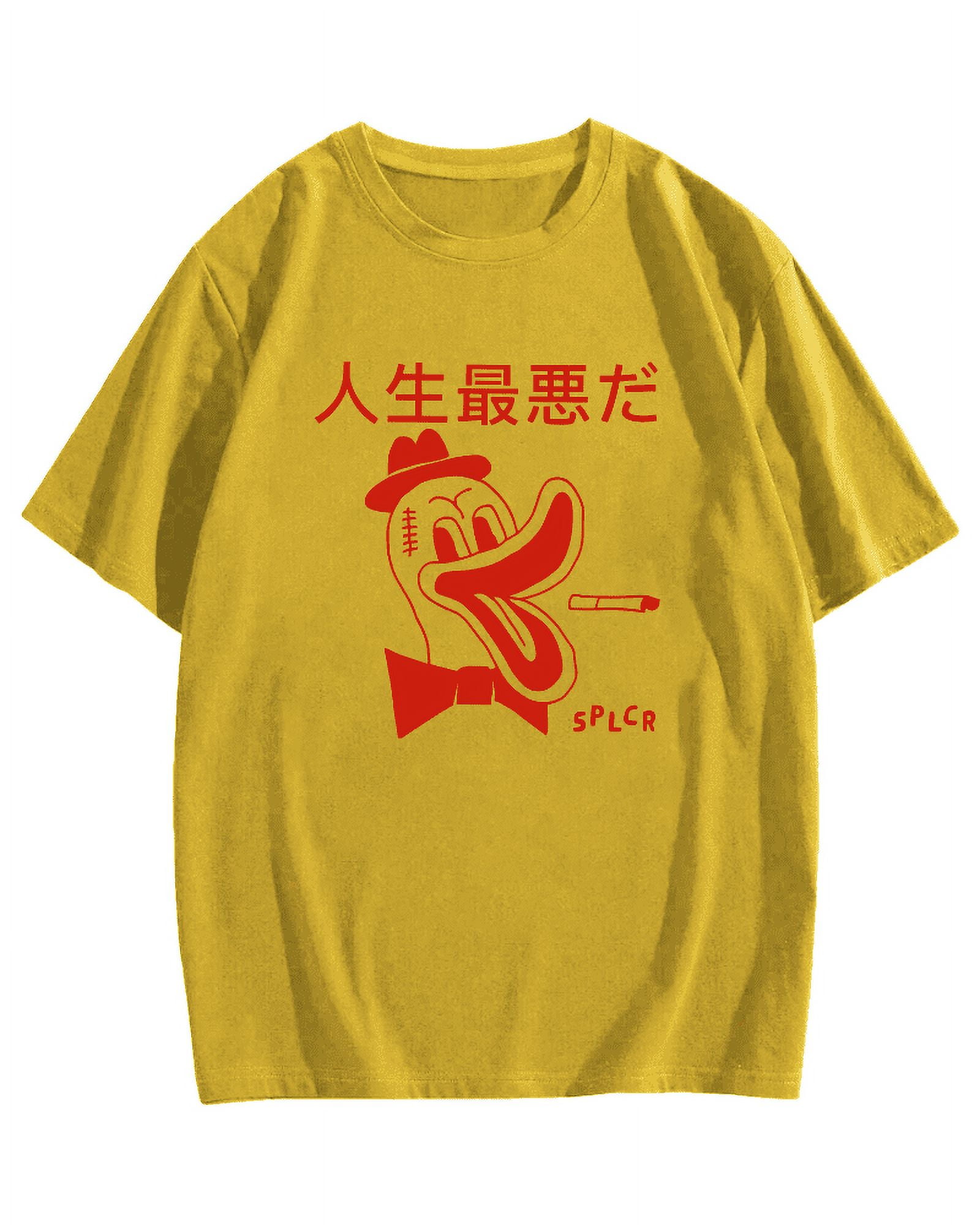 Cartoon Duck Japanese Style Cotton casual T-shirt - Walmart.com