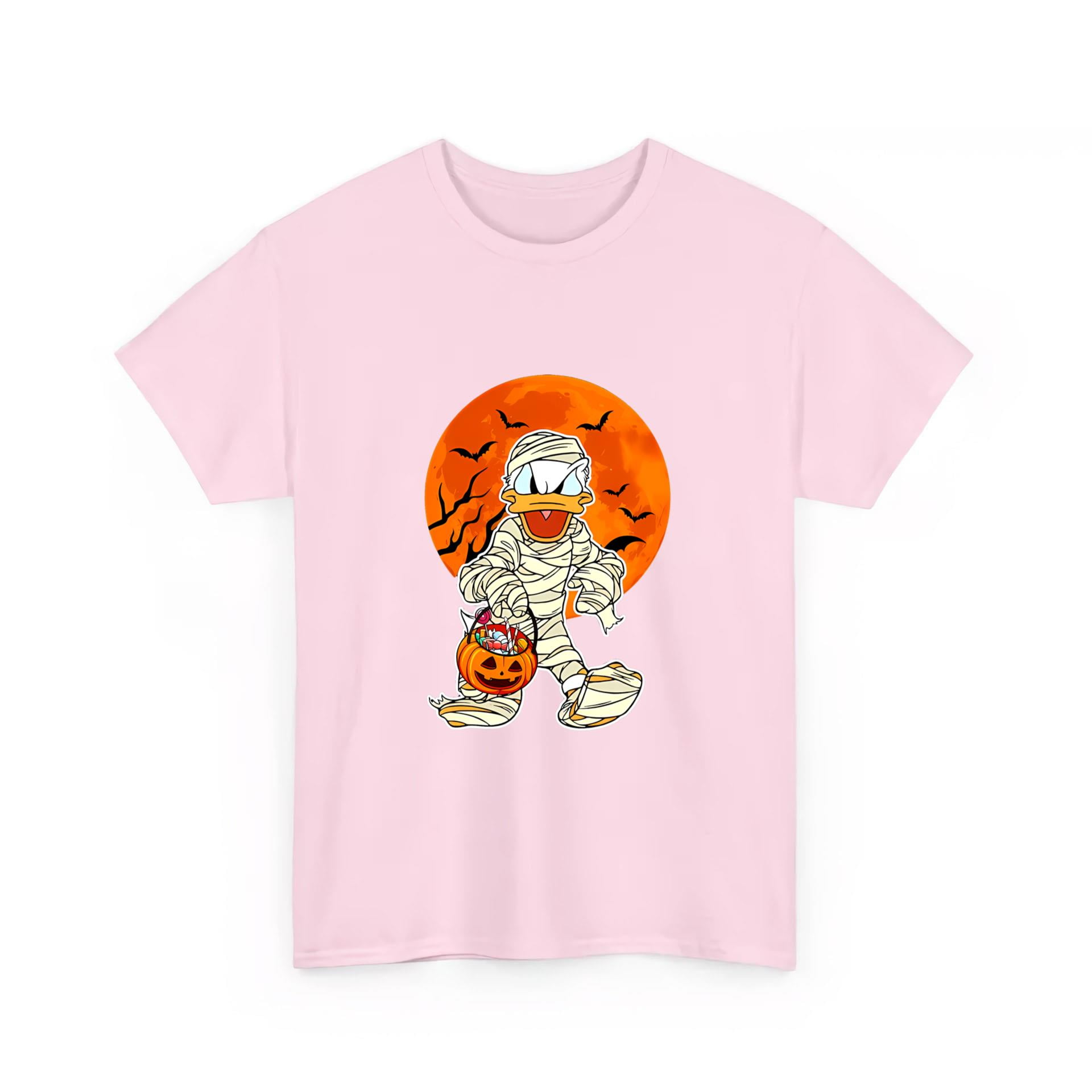 Cartoon Duck Mummy and Pumpkin Lantern Halloween Shirt, Mummy Duck Tee ...