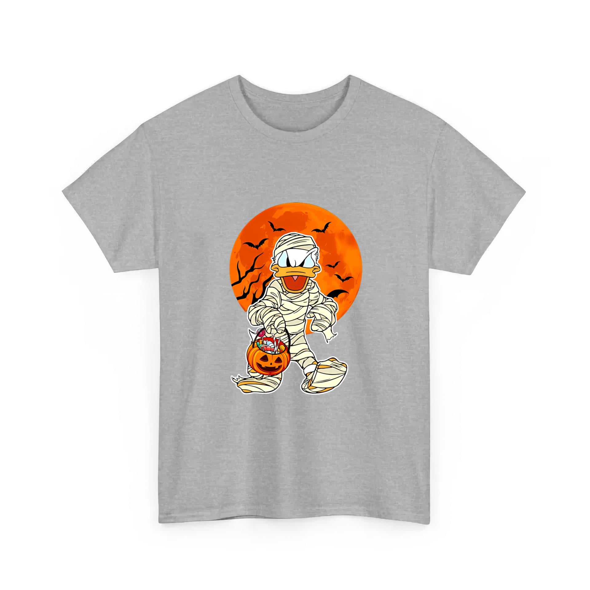 Cartoon Duck Mummy and Pumpkin Lantern Halloween Shirt, Mummy Duck Tee ...