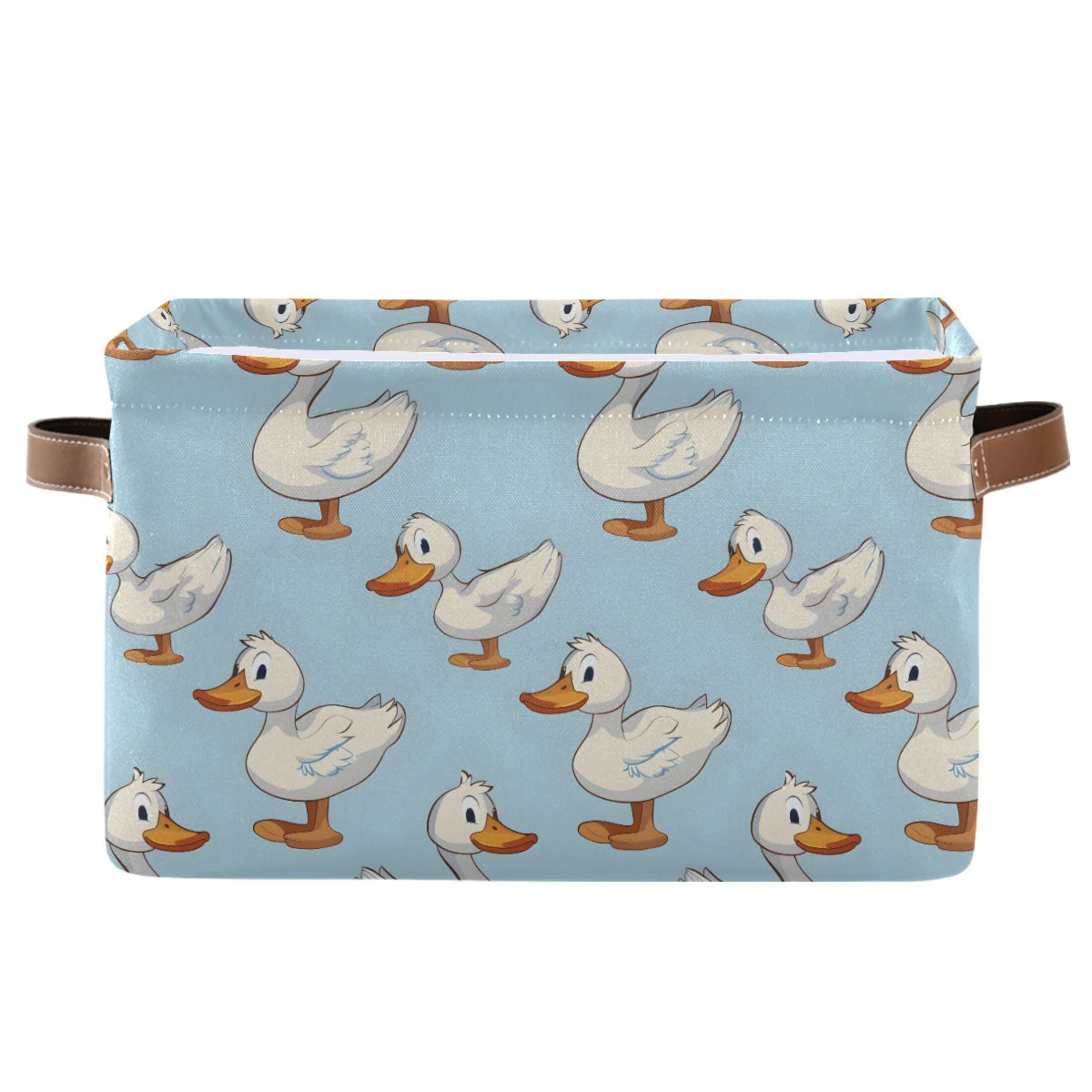 Cartoon Duck Storage Bins with Handle Fabric Organizer Basket Foldable ...
