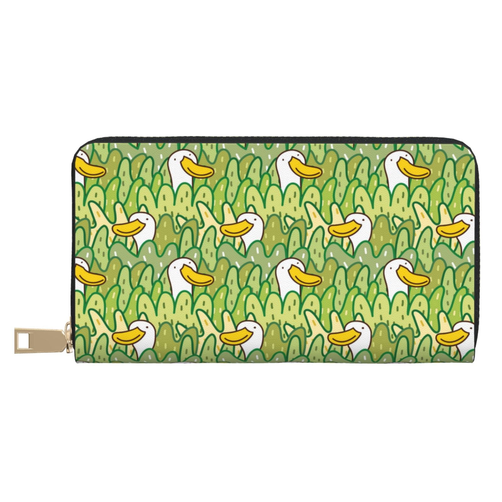 Cartoon Duck Wallet Women, Leather Bifold Multi Card Wallet, Women's ...
