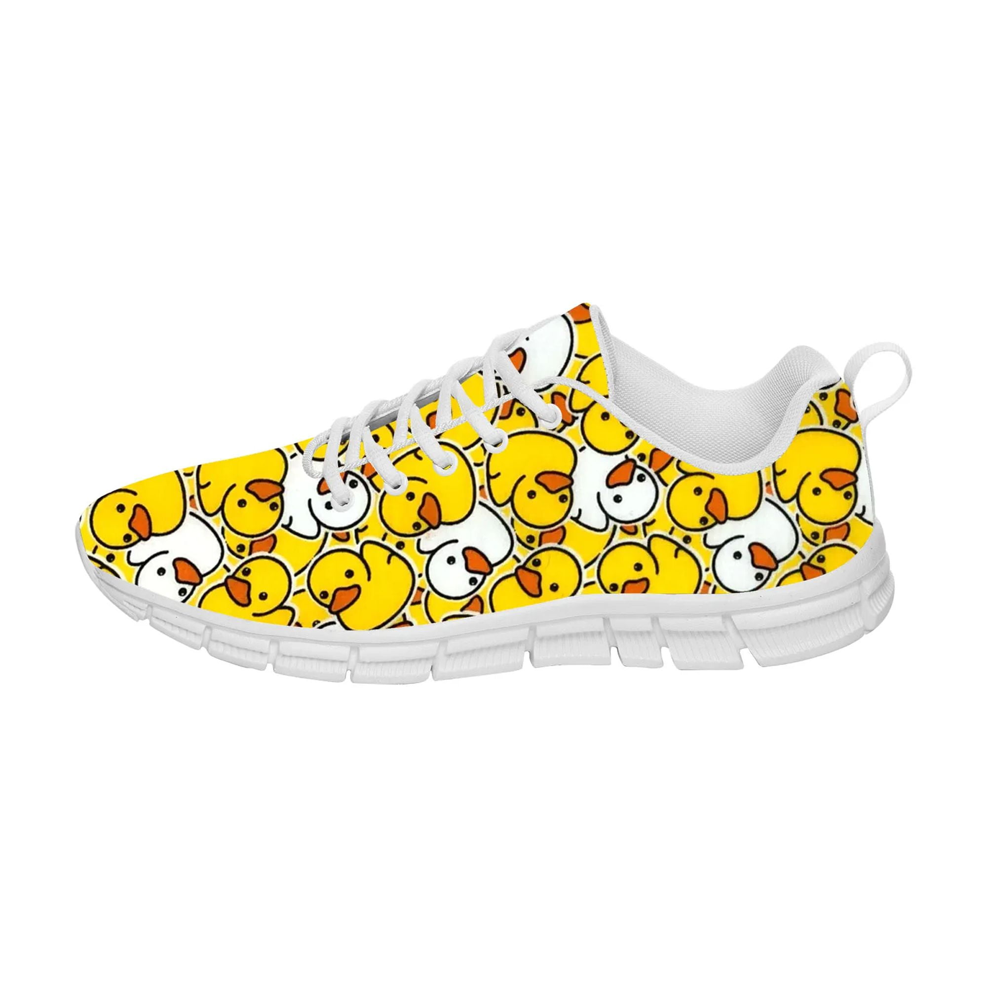 Cartoon Duck White Sports Shoes Men Women Teenager Kids Children ...