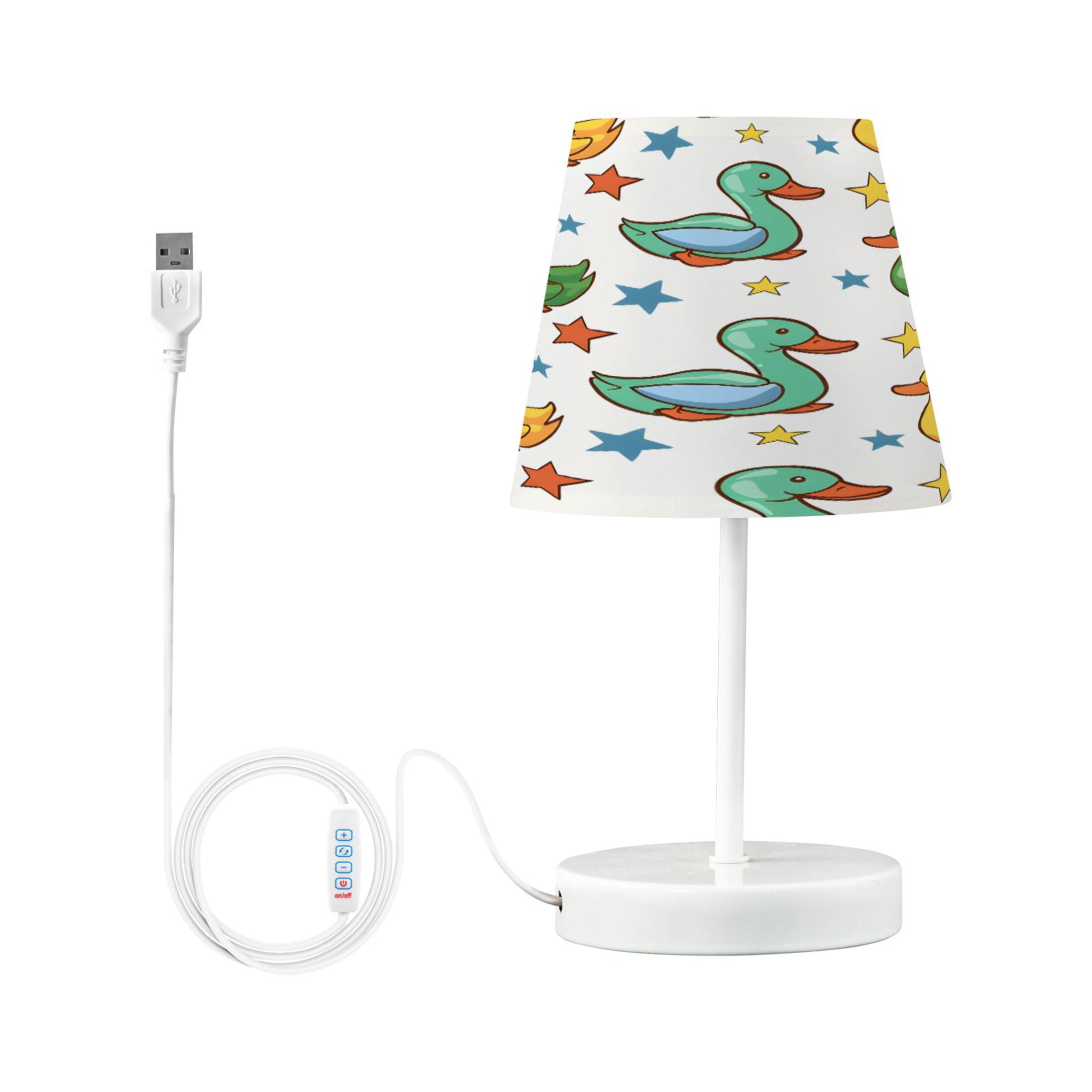 Cartoon Duck and Star Desk Lamp LED Table Nightstand Lamps with 3 Color ...