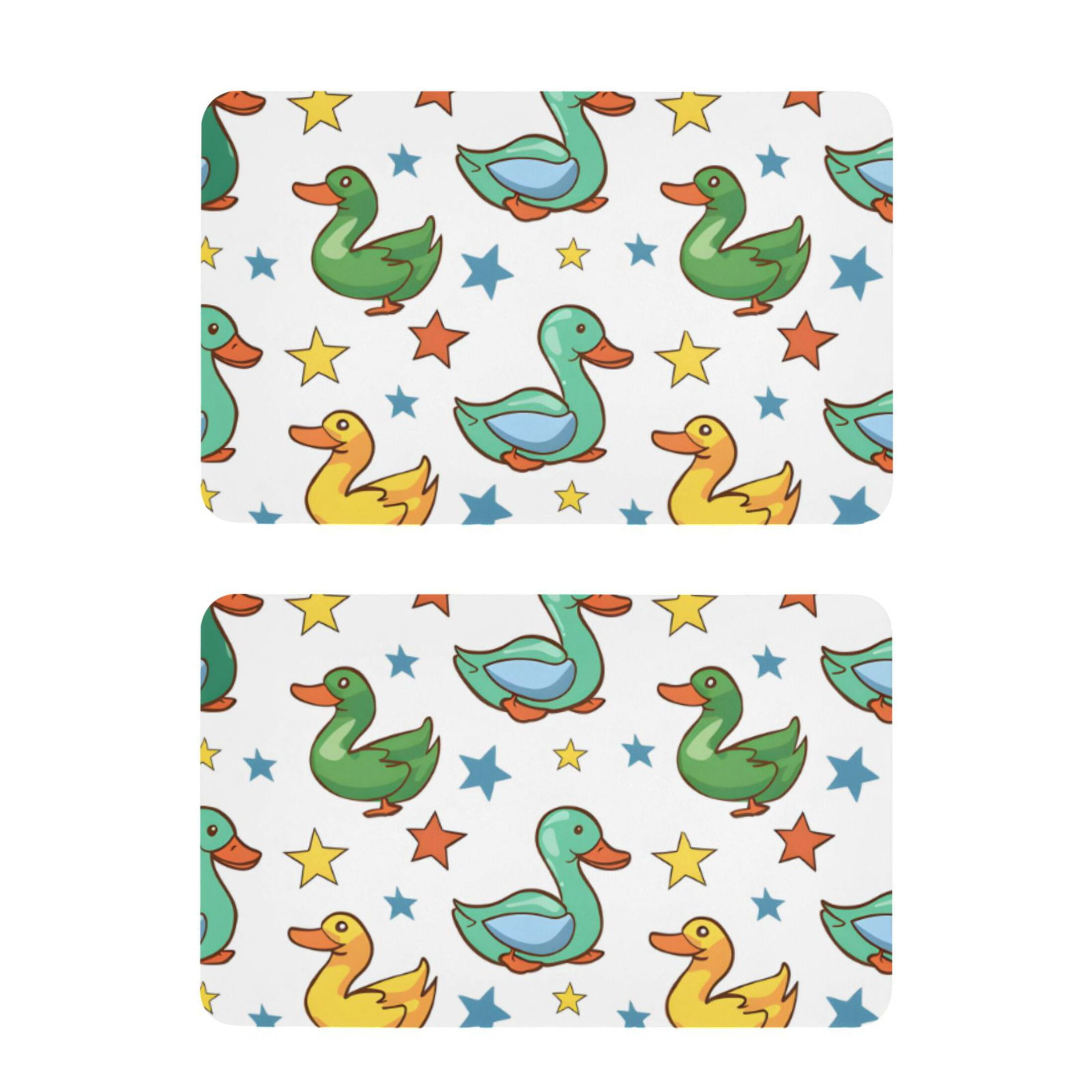 Cartoon Duck and Star Refrigerator Magnet Stickers Square Fridge ...