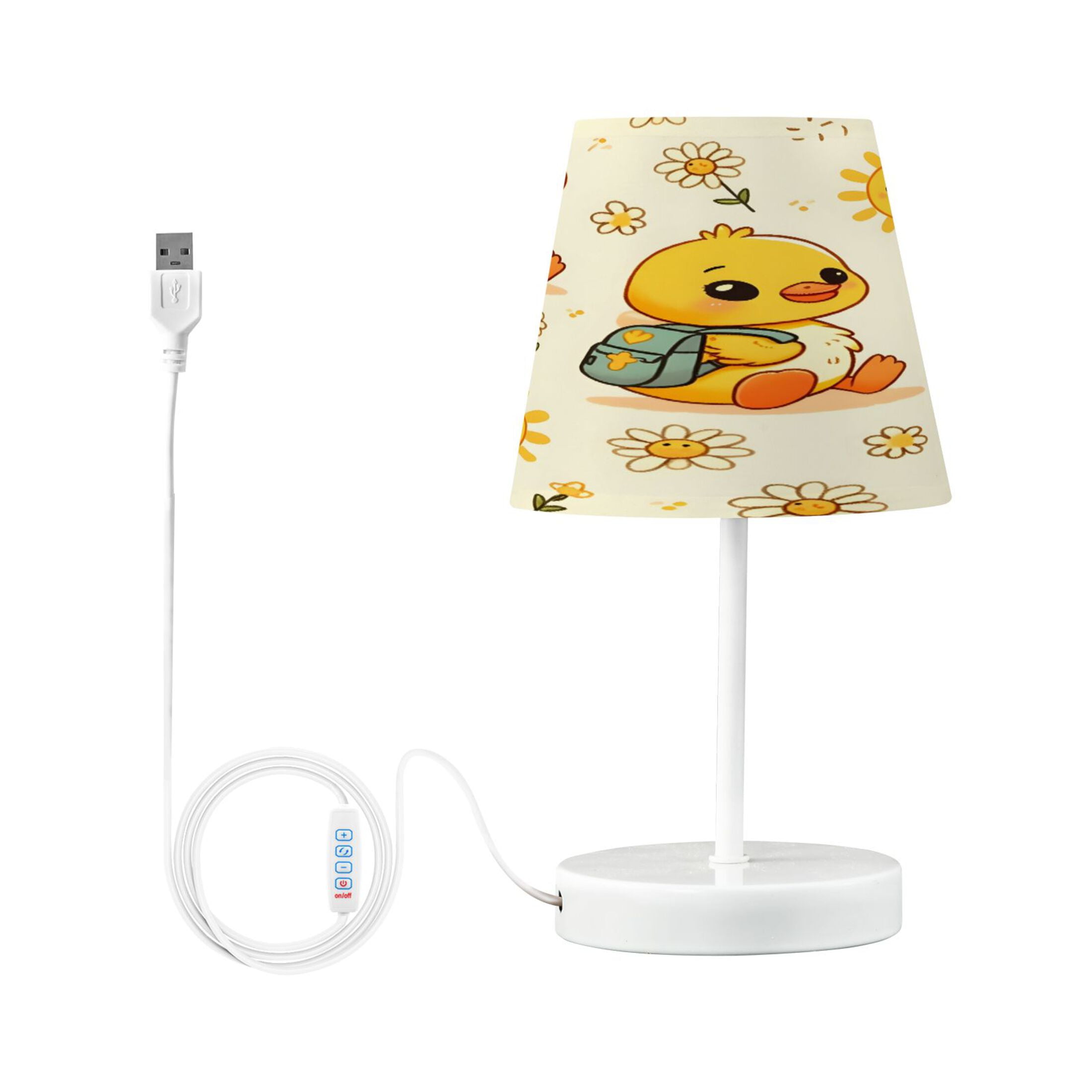 Cartoon Duck with Backpack Desk Lamp LED Table Nightstand Lamps with 3 ...