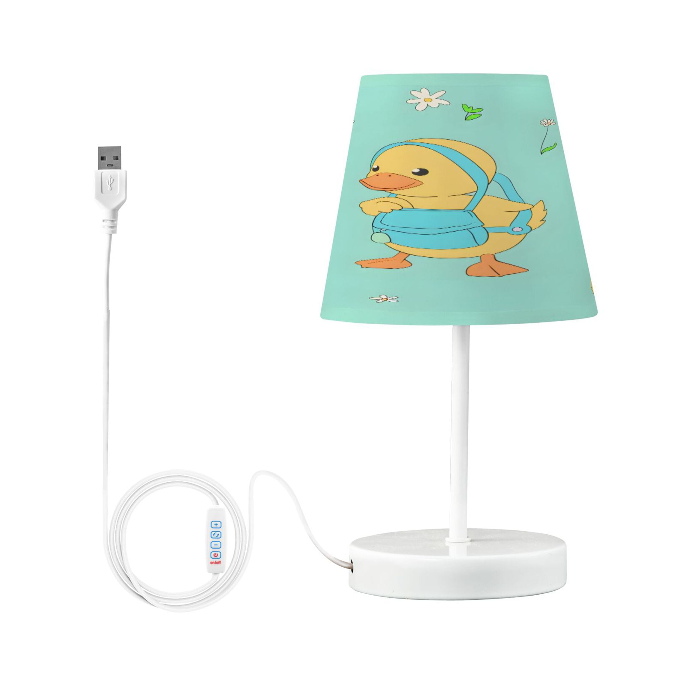 Cartoon Duck with Bag Desk Lamp LED Table Nightstand Lamps with 3 Color ...