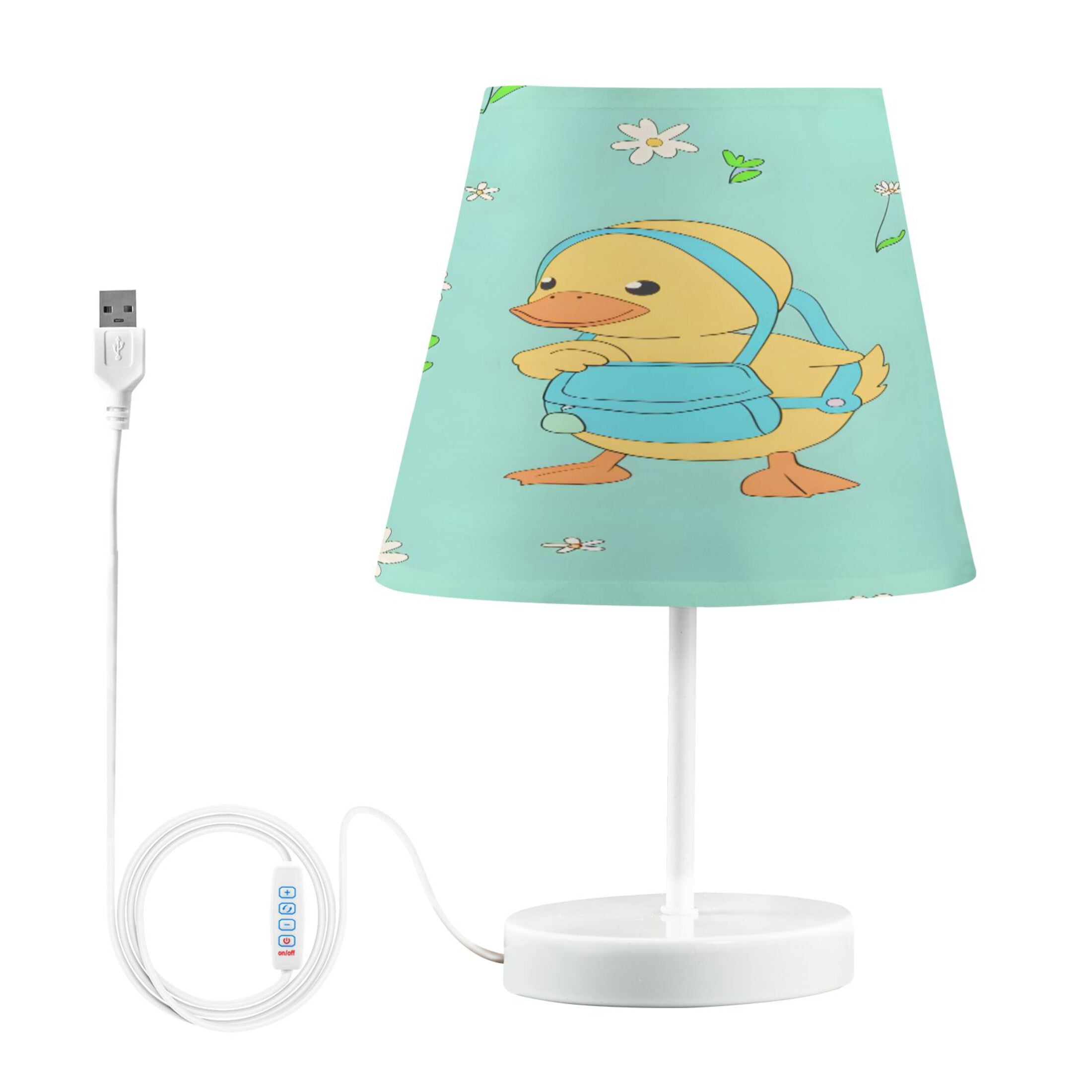 Cartoon Duck with Bag Desk Lamp LED Table Nightstand Lamps with 3 Color ...