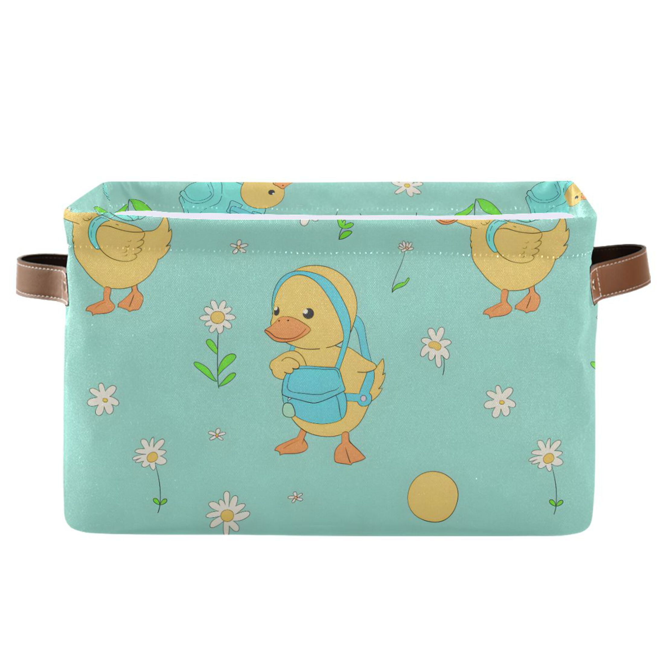 Cartoon Duck with Bag Storage Bins with Handle Fabric Organizer Basket ...
