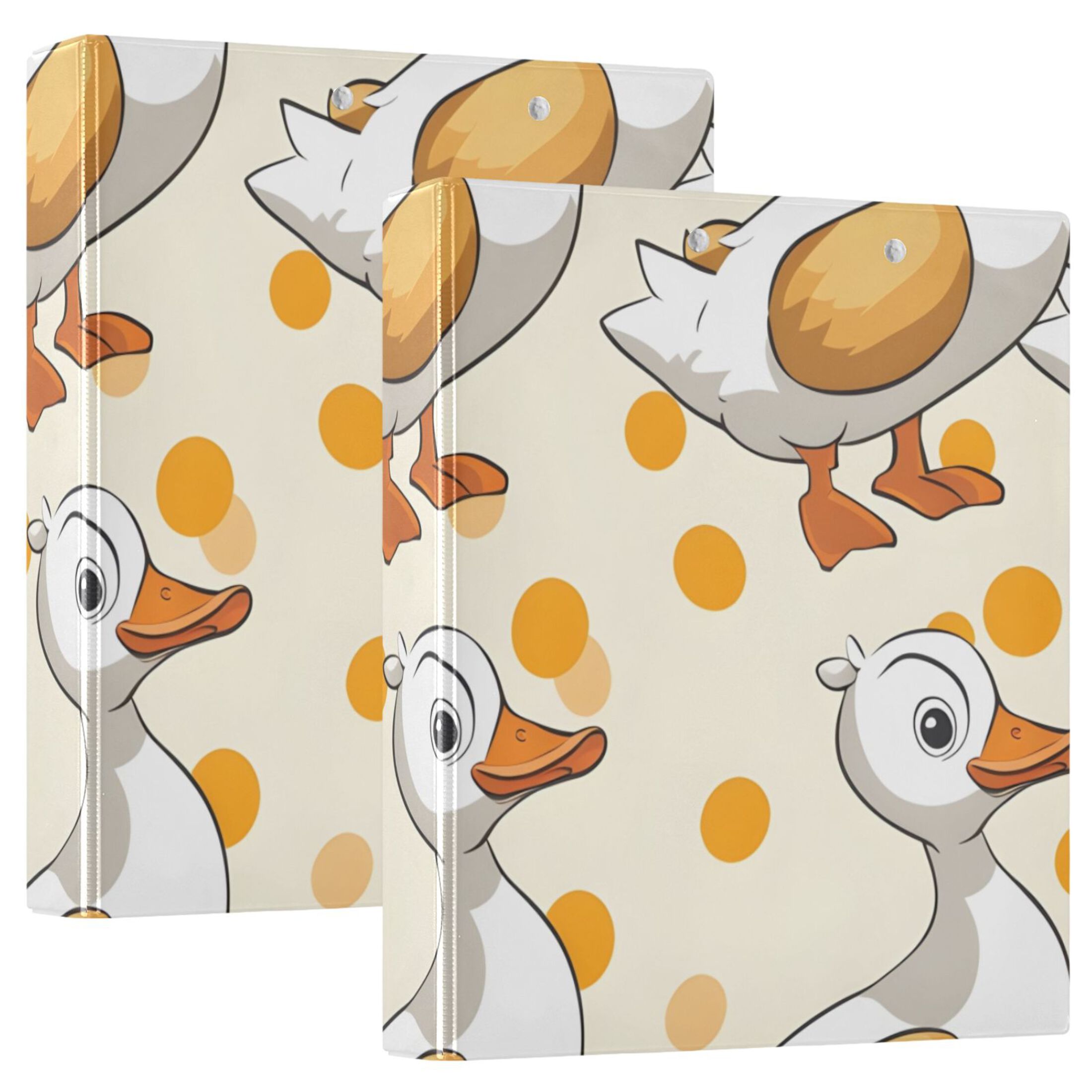 Cartoon Ducks 3 Ring Binders 1.5 inch Hardcover File Folders with ...