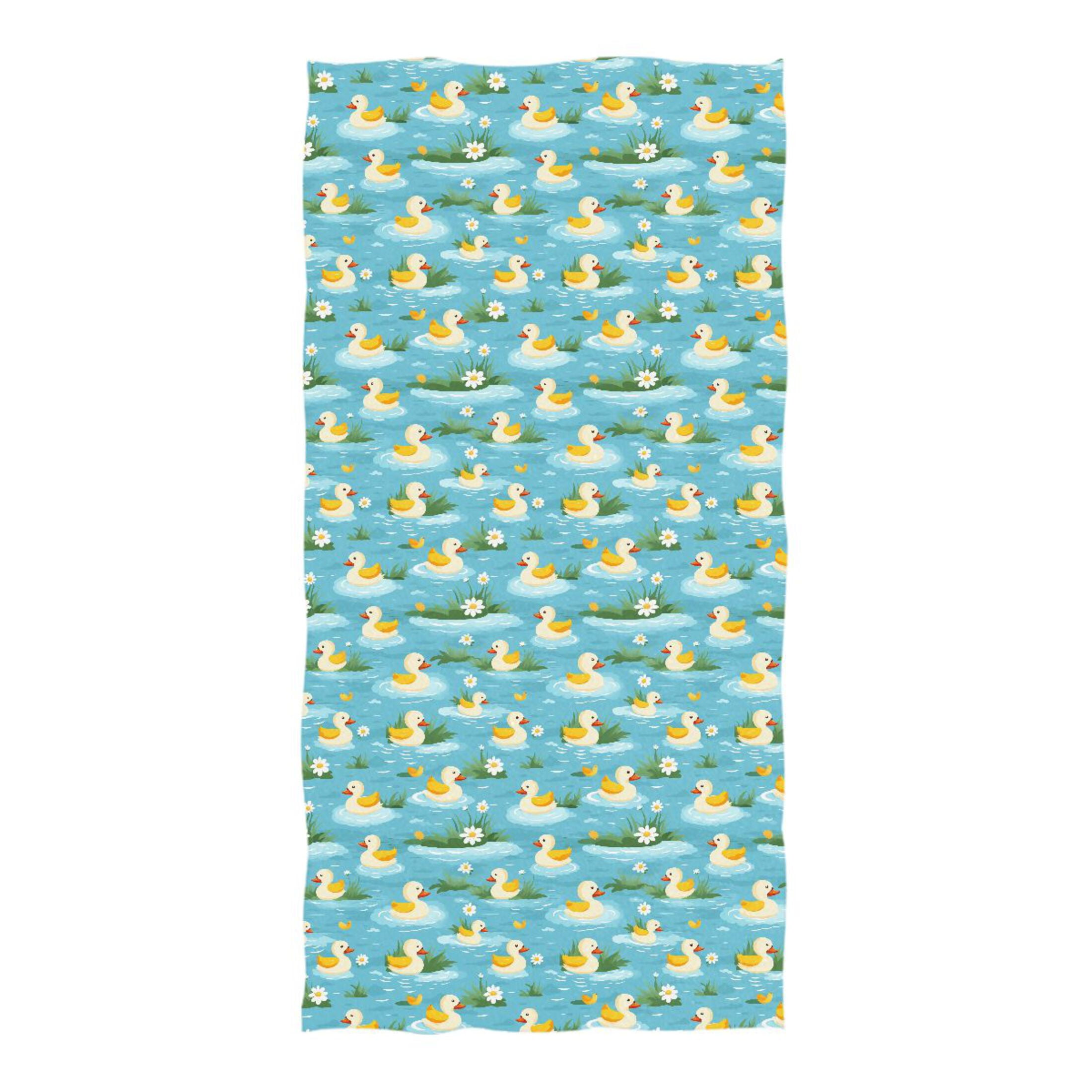Cartoon Ducks Flower Plant Beach Towel Oversized 74"x37" Pool Towels ...