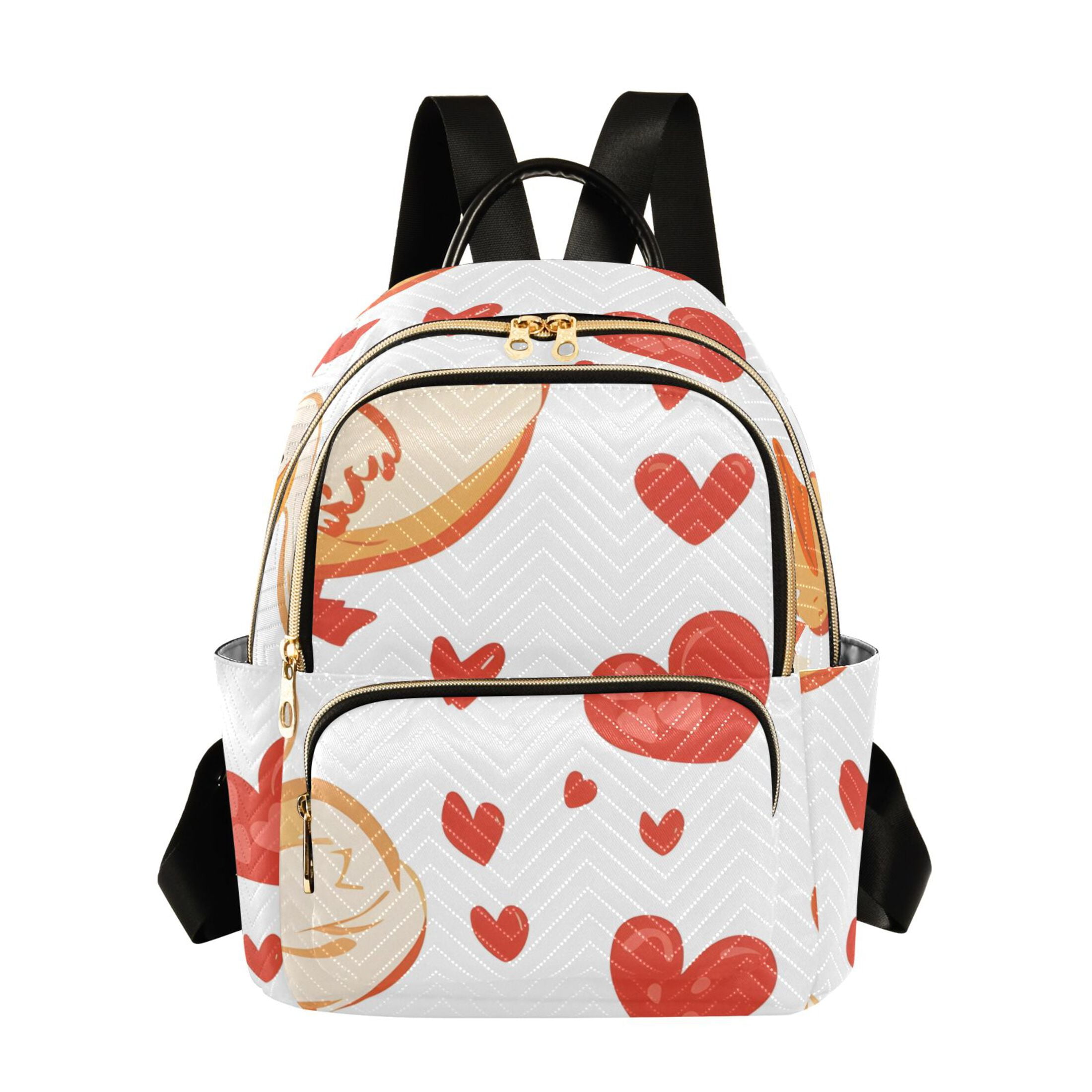 Cartoon Ducks Hearts Quilted Backpack Fashion Daypack Commuter Bag for ...