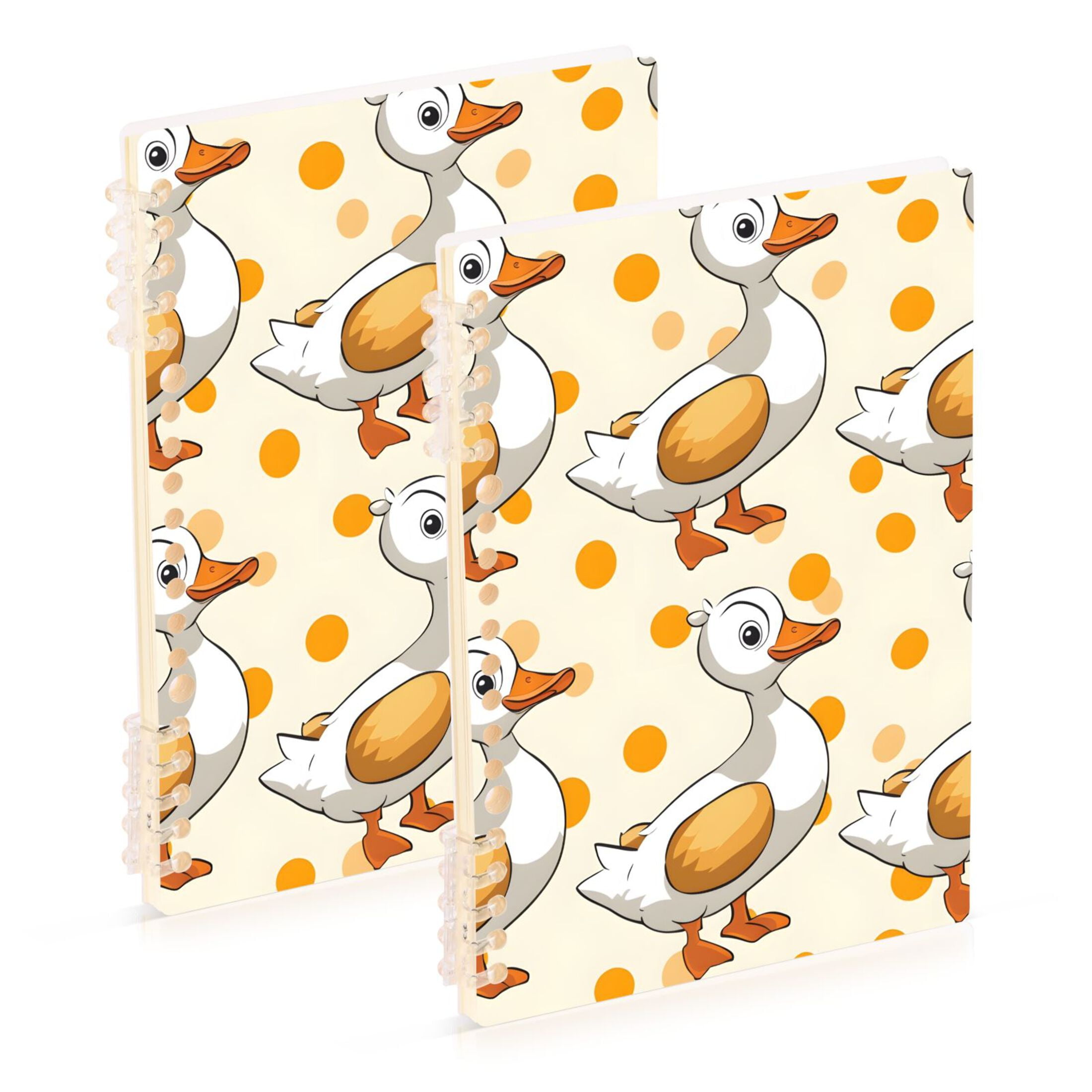 Cartoon Ducks Ring Binder Notebook Journey Note Diary College Ruled ...