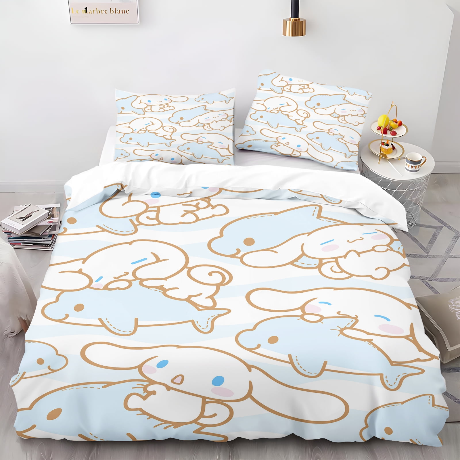 Cartoon Duvet Cover Cinnamoroll Home Pillowcase Set Adult Bedroom ...
