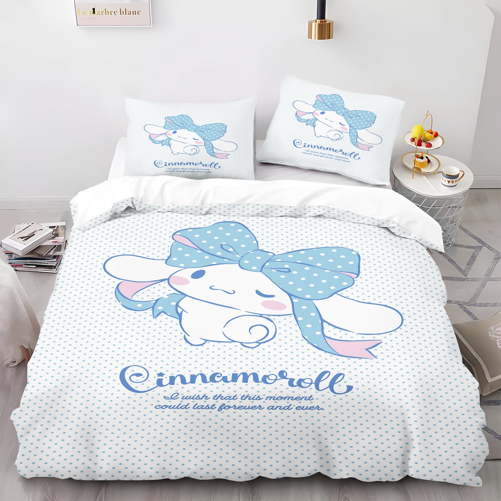 Cartoon Duvet Cover Cinnamoroll Home Pillowcase Set Bedroom Comforter ...