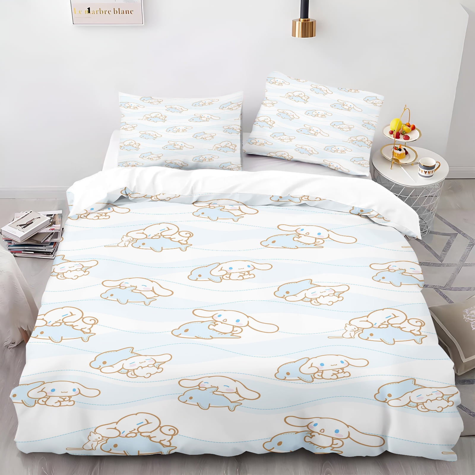Cartoon Duvet Cover Cinnamoroll Home Pillowcase Set Bedroom Comforter ...