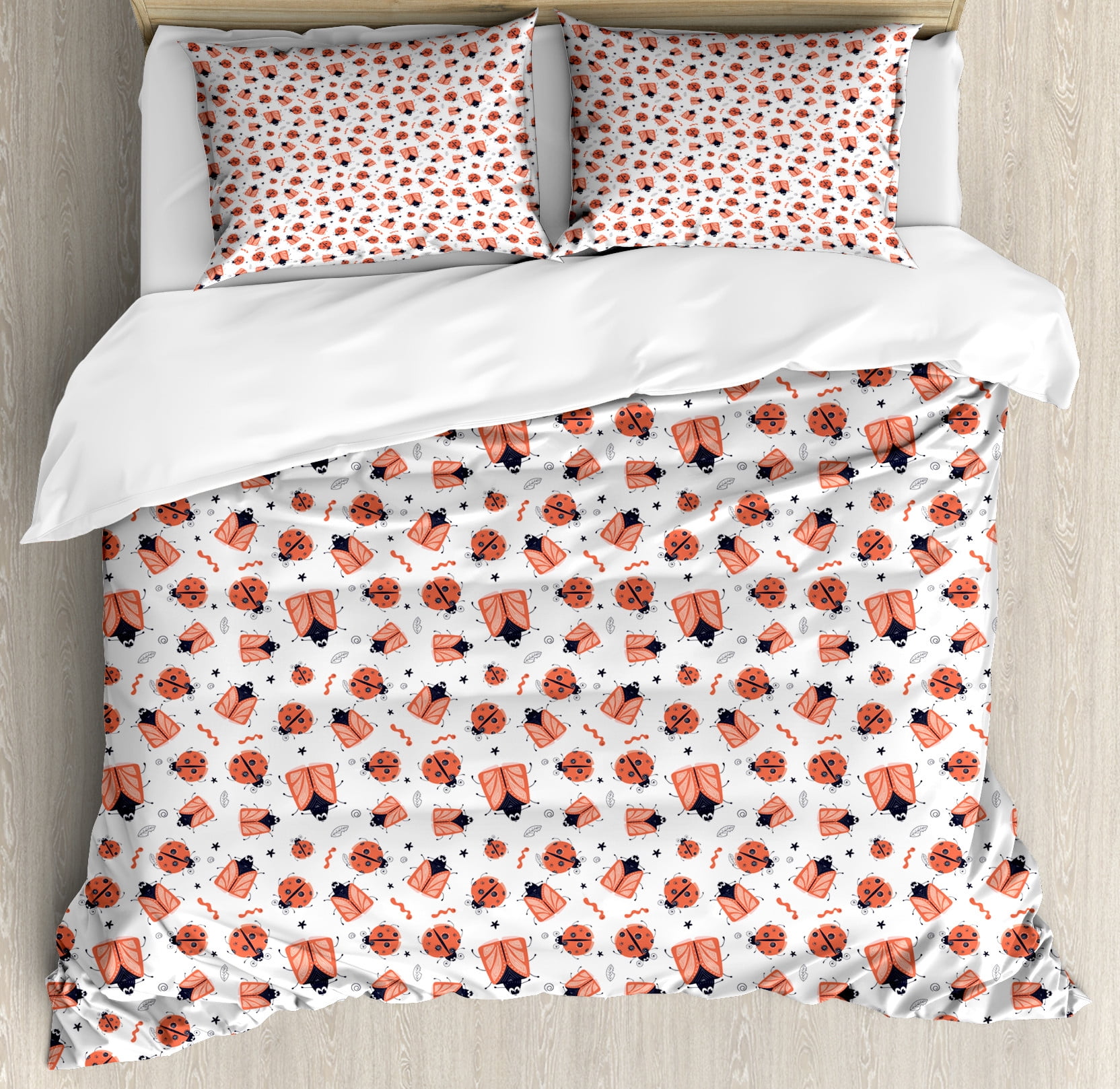 Cartoon Duvet Cover Set, Funny Pattern of Little Creatures Summer ...