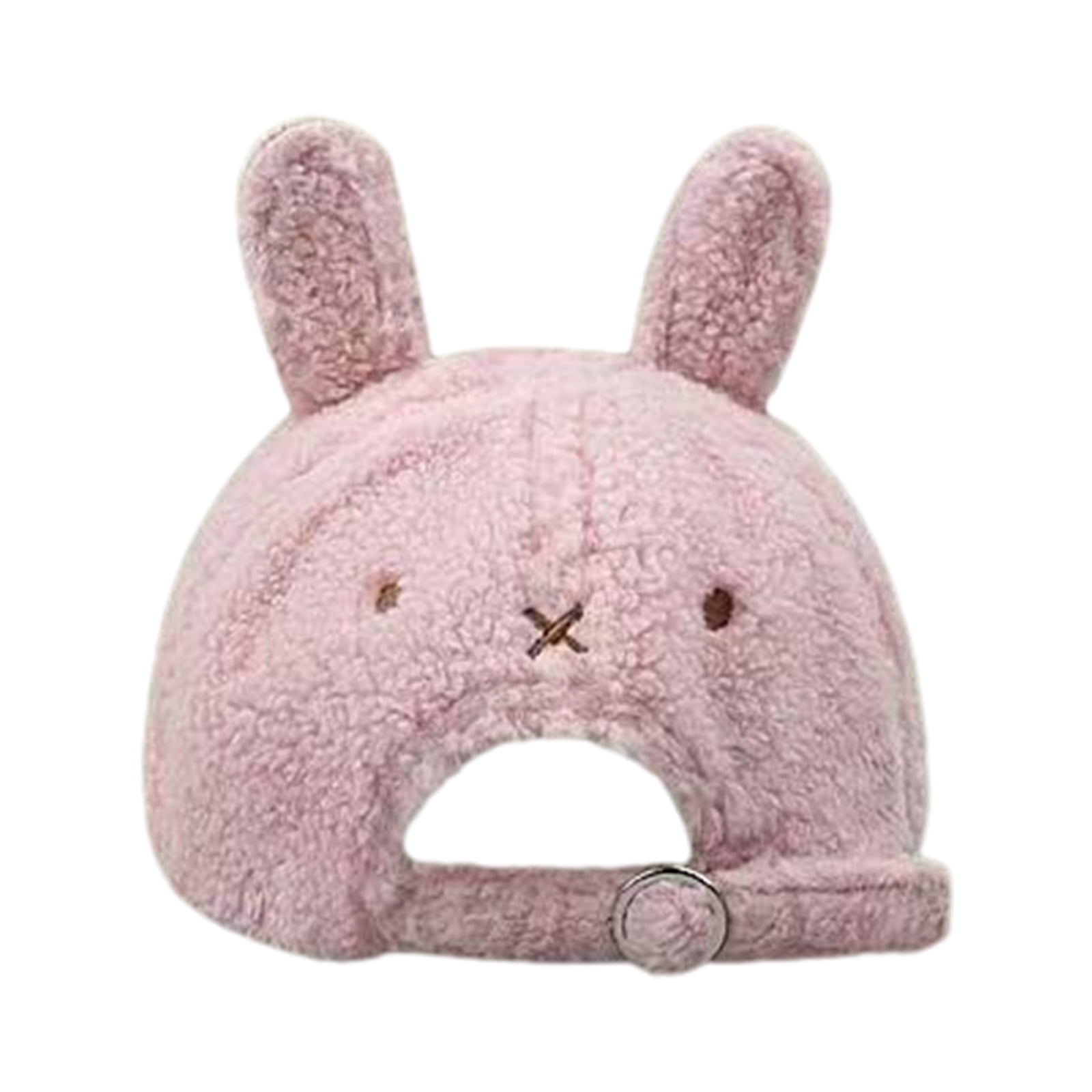 Cartoon Ear Plush Baseball Hat for Women Winter Warm Fleece Baseball ...