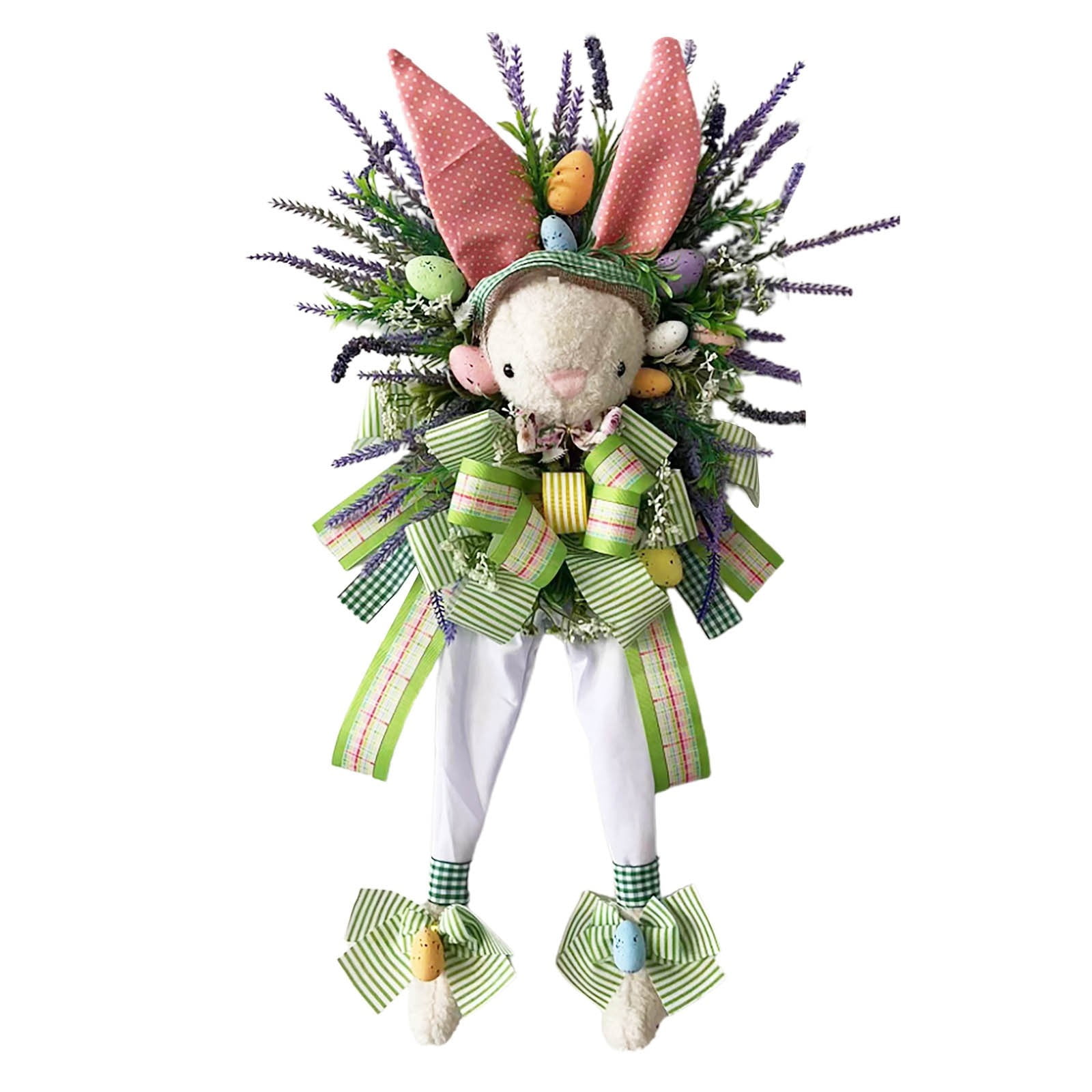 Cartoon Easter Bunny Decorative Wreath - Themed Door Hanging Pendant ...