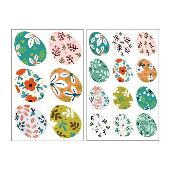 Cartoon Easter Bunny Egg Window Sticker Static Sticker Double-Sided ...