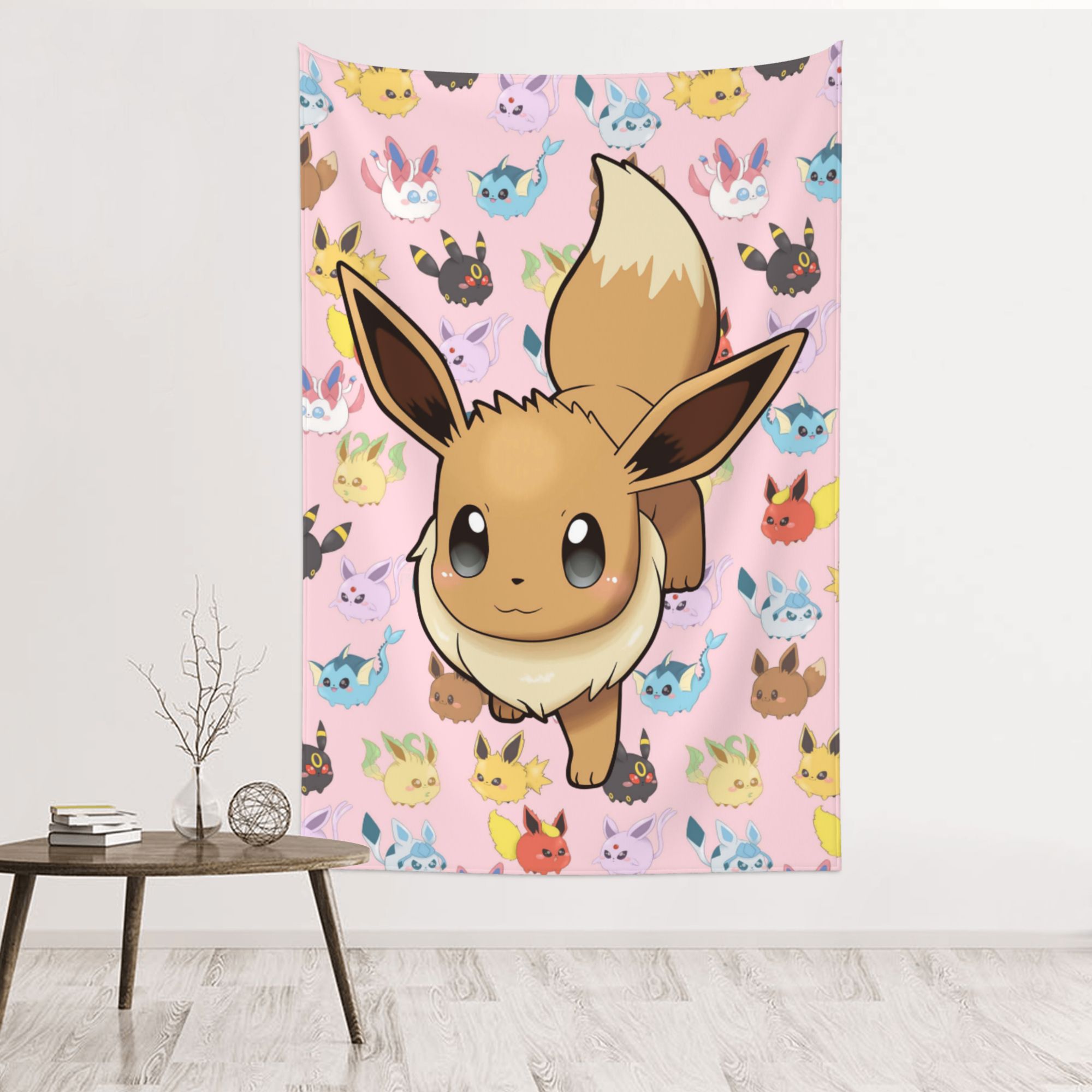 Cartoon Eevee Cute Tapestry 60 X 40 inch Home Decor for Bedroom Living ...