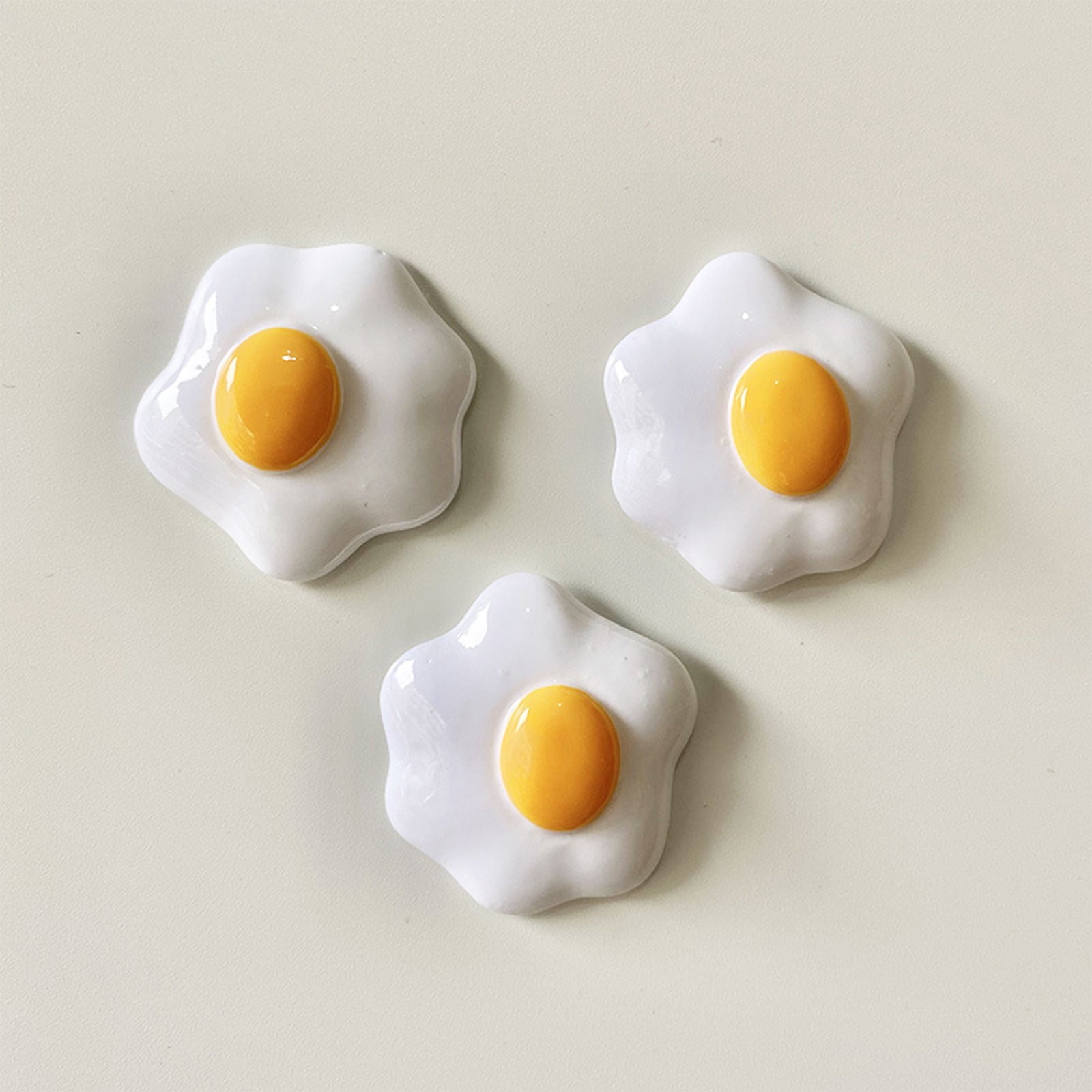 Cartoon Egg, Fried Egg, Milk, Three-Dimensional Magnetic Sticker, Refrigerator Sticker Cute ...