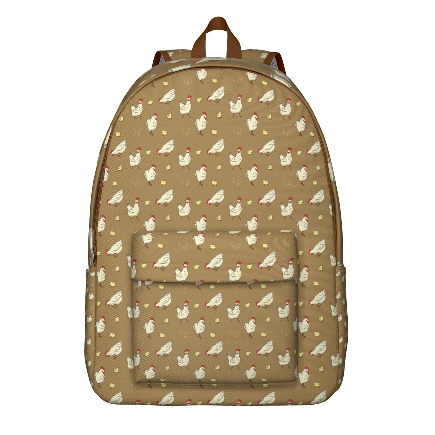 Cartoon Egg and Chick Backpack, Waterproof School Bag with Rustic ...