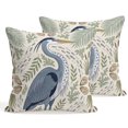 Cartoon Egret Throw Pillow Covers 16 x 16 Inch Pillow Covers Set of 2 ...