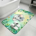 Cartoon Elephant Bathroom Rugs Non Slip Washable Bath Mat Absorbent ...