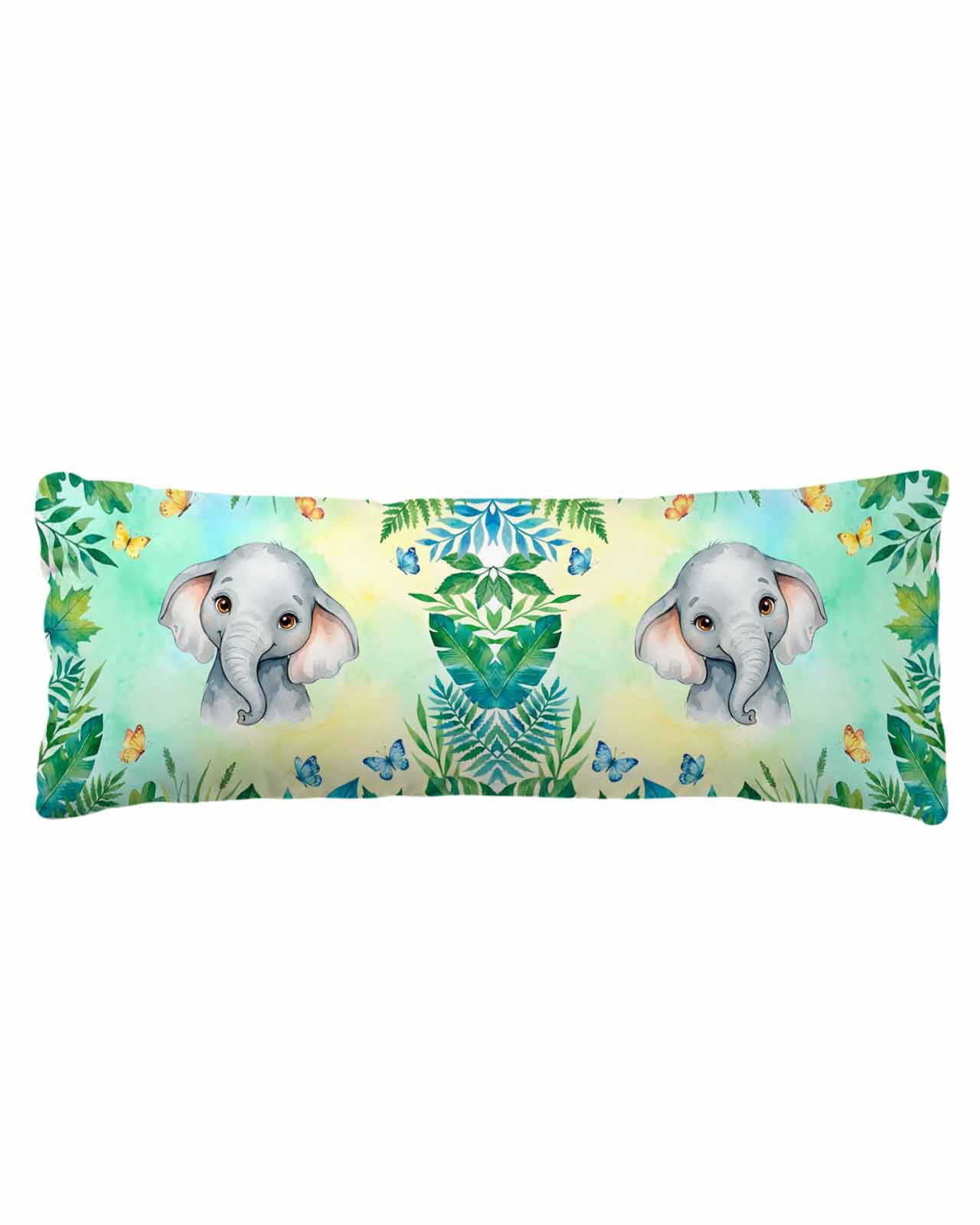 Cartoon Elephant Body Pillow Cover 20 x 60 Inch Decorative Pillow Cover ...