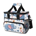Cartoon Elephant Cute Hearts Portable Cooler Lunch Box Reusable ...