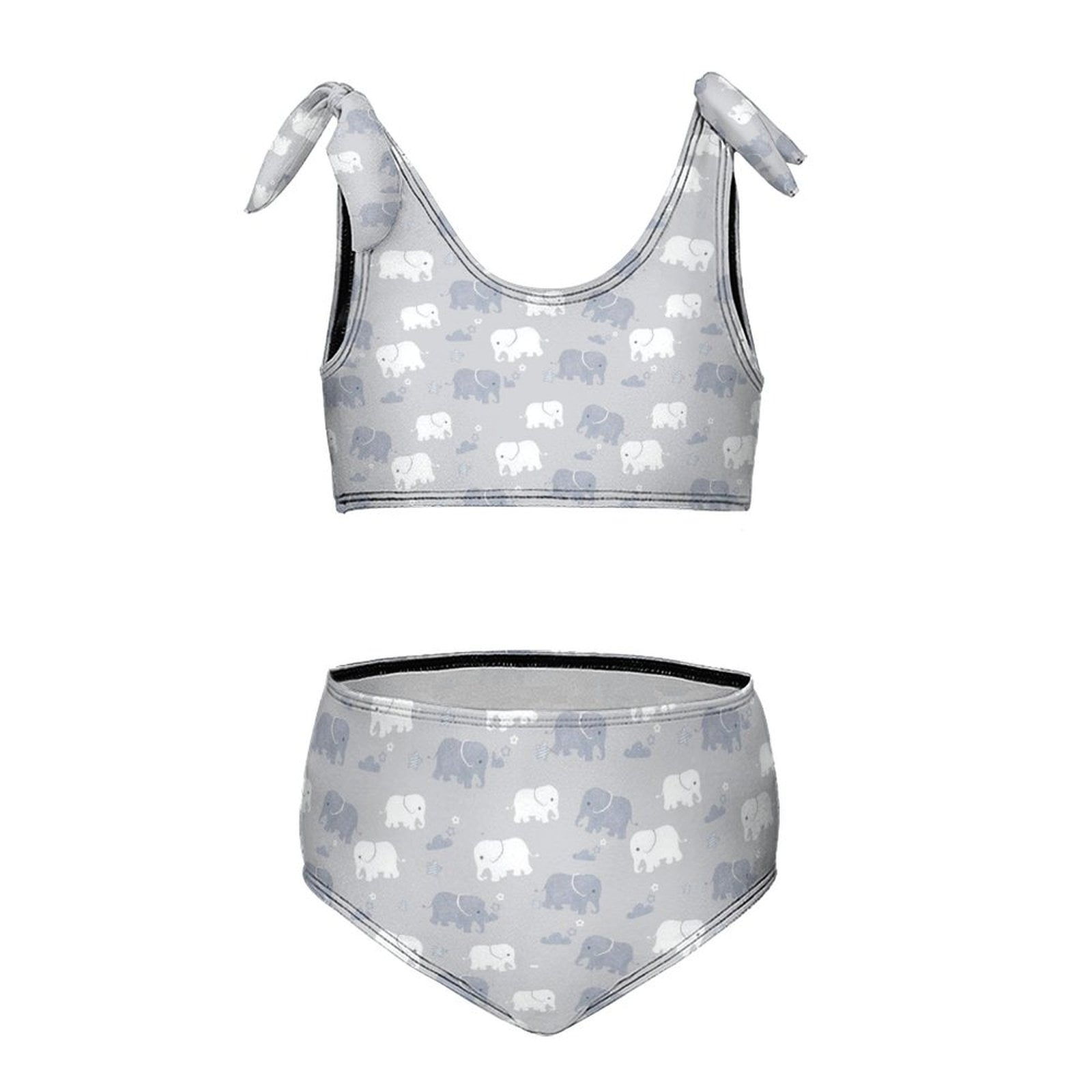 Cartoon Elephant Girl's 2 Piece Bikini Set Beach Sport Swimsuit ...
