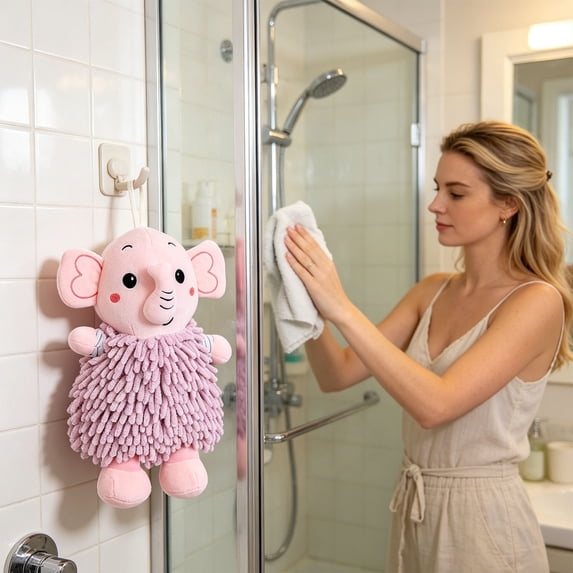 Cartoon Elephant Hand Towel - Super Absorbent, Quick-Drying Kitchen and ...