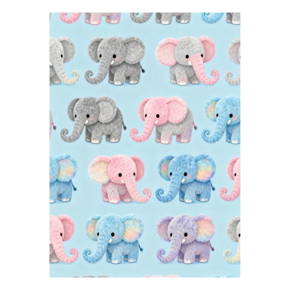 Cartoon Elephant Pattern Soft And Warm All Season Bed Blanket For Home ...