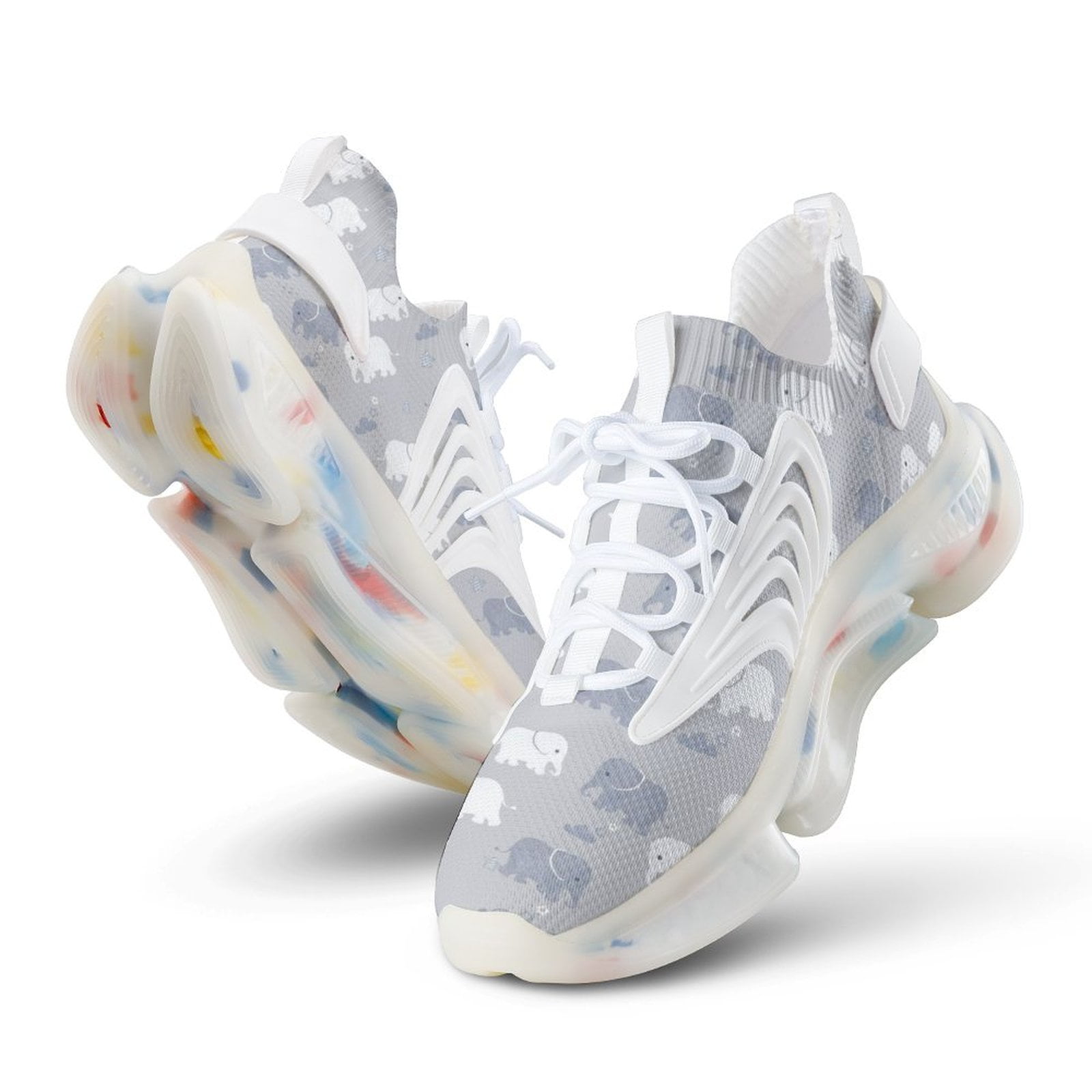 Cartoon Elephant Walking Shoes for Men Woman Lightweight Tennis Fashion ...