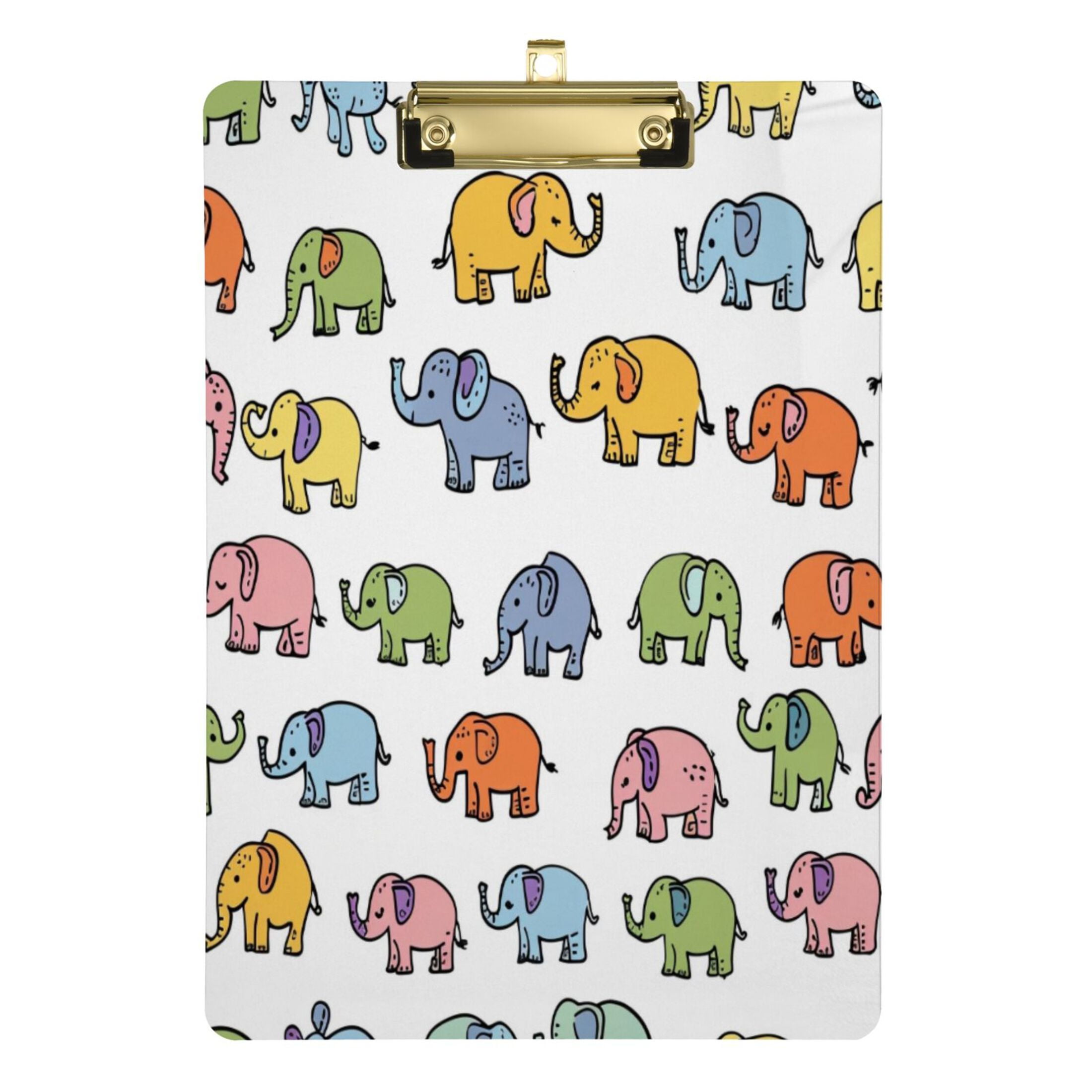 Cartoon Elephants Acrylic Clipboards A4 Standard Letter Size Clipboard 12.5" X 9" Clip Board for ...