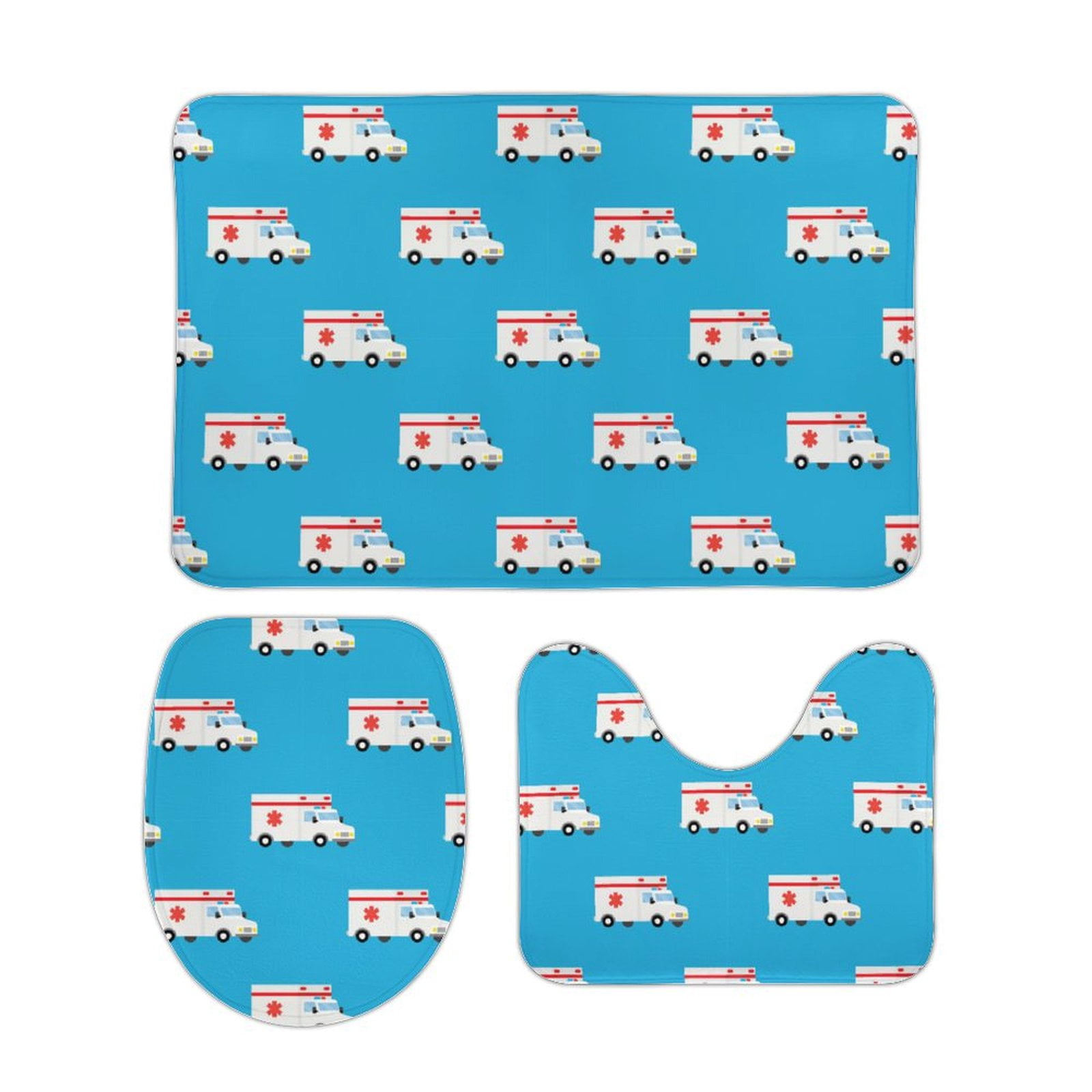 Cartoon Engineering Car Camping Bathroom Mats, Non Slip Mats, Washable ...