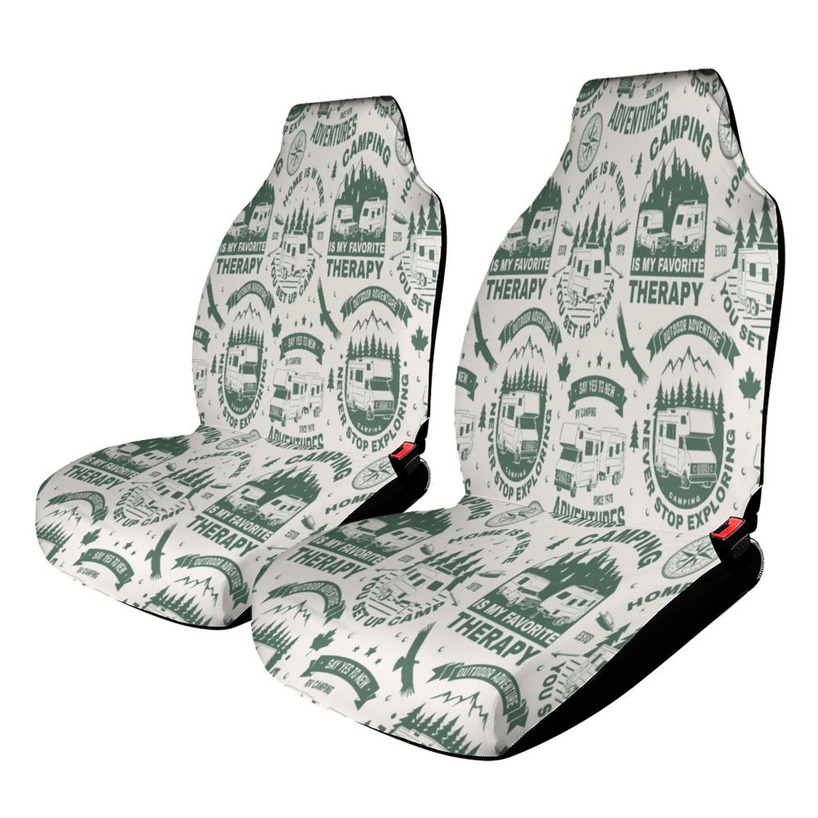 Cartoon Engineering Car Camping Car Seat Cover Set Auto Front Bucket ...