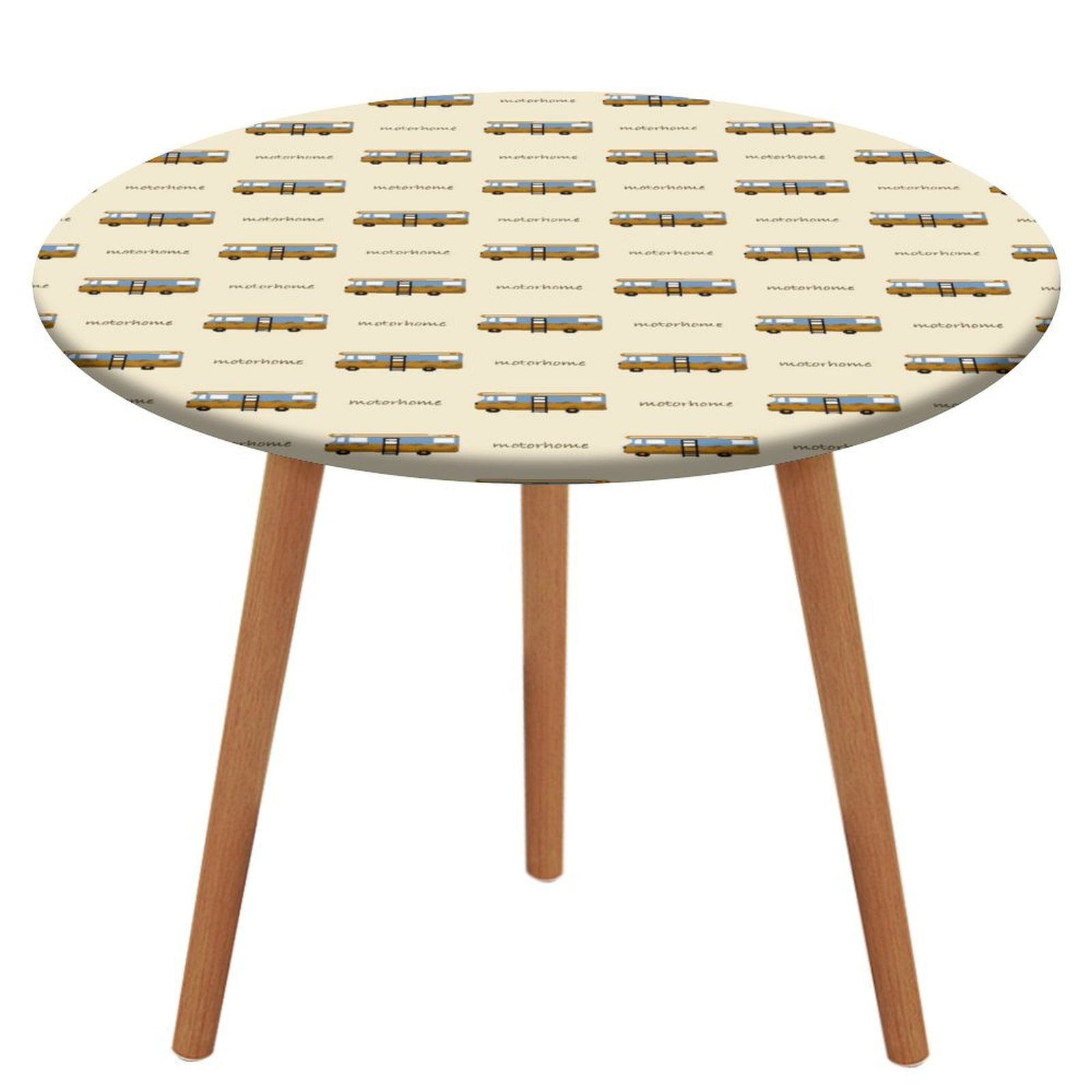 Cartoon Engineering Car Camping Pattern Round Tablecloth Waterproof ...