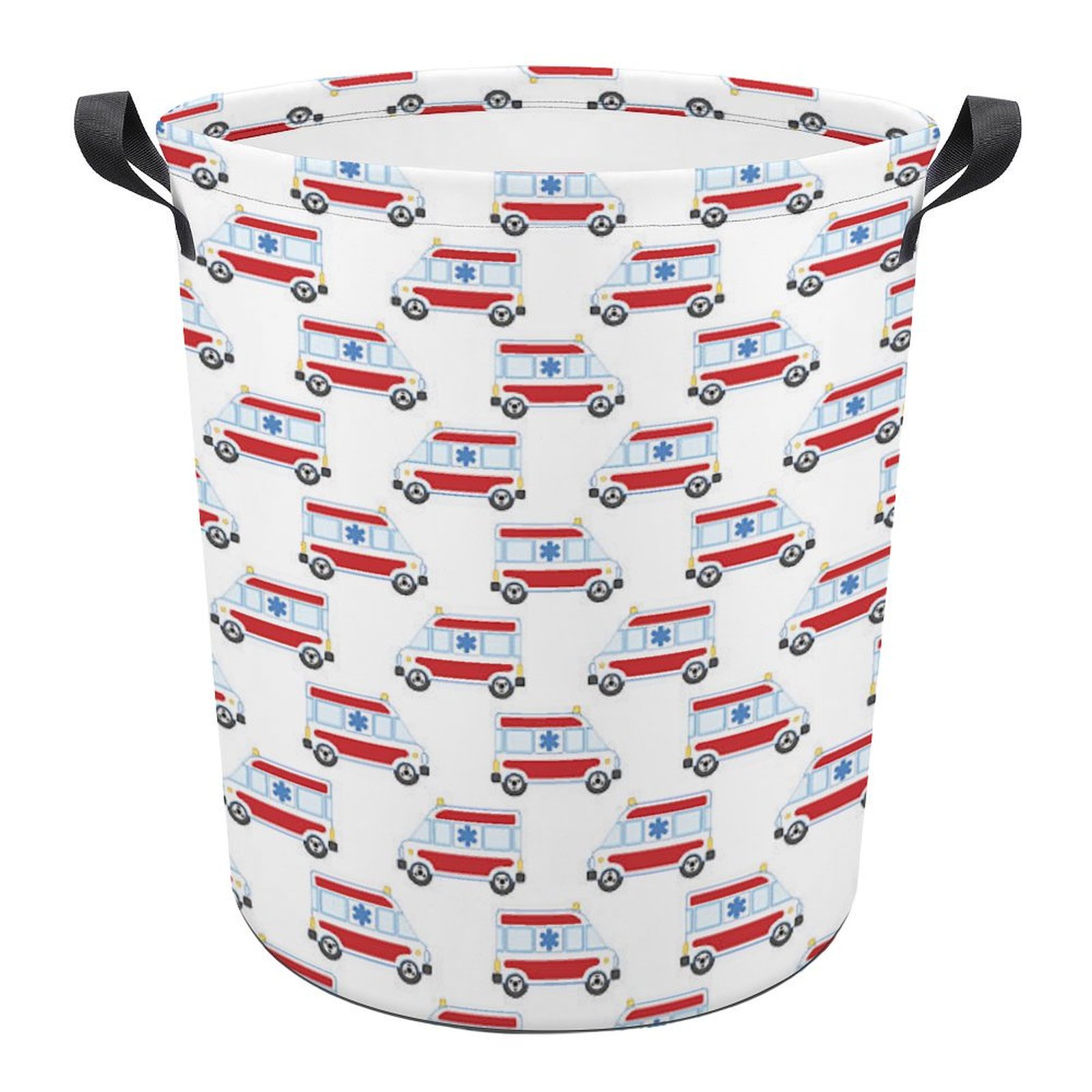 Cartoon Engineering Car Camping Print Foldable Laundry Basket for ...