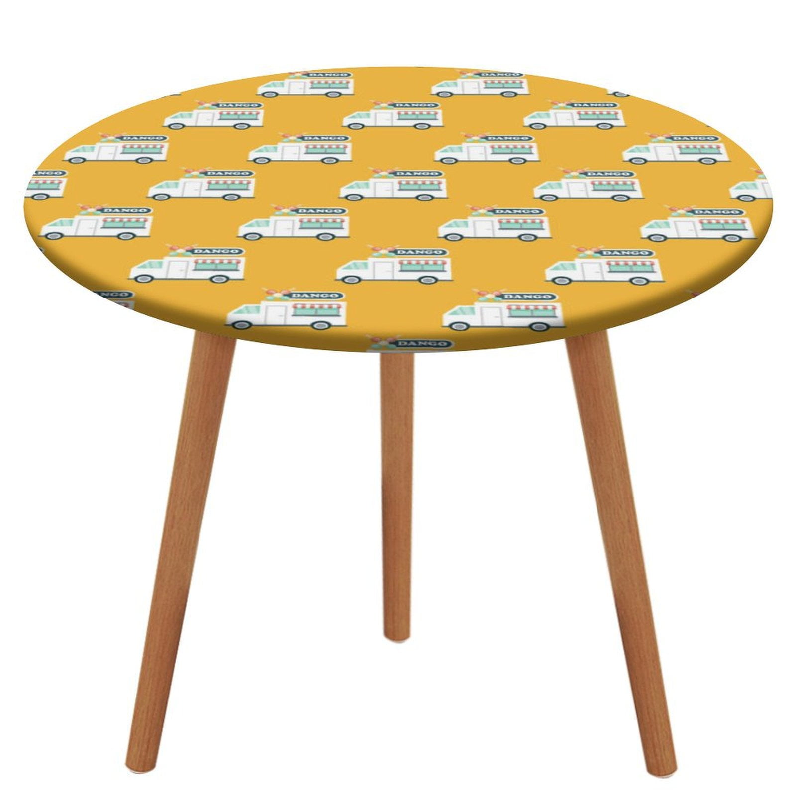 Cartoon Engineering Car Camping Tablecloth Round Elastic Fitted ...