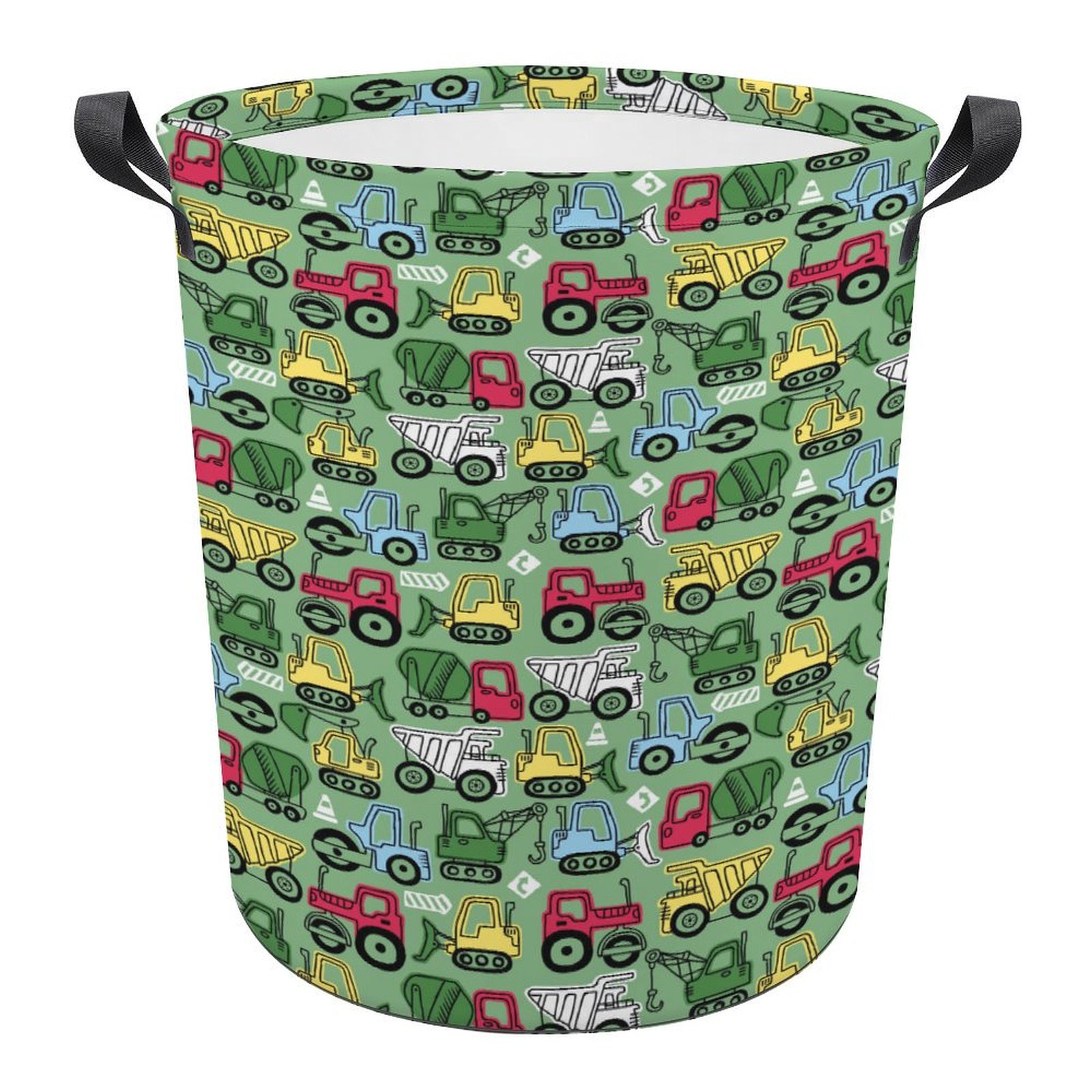 Cartoon Engineering Car Print Foldable Laundry Basket for Clothes ...